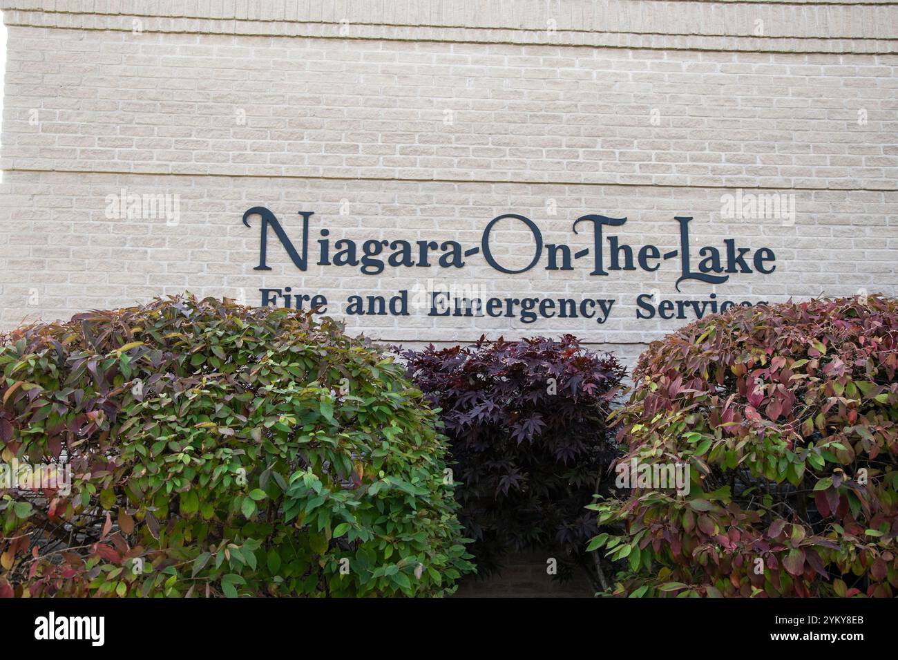 Fire department district 1 station sign on Anderson Lane in Niagara-on ...