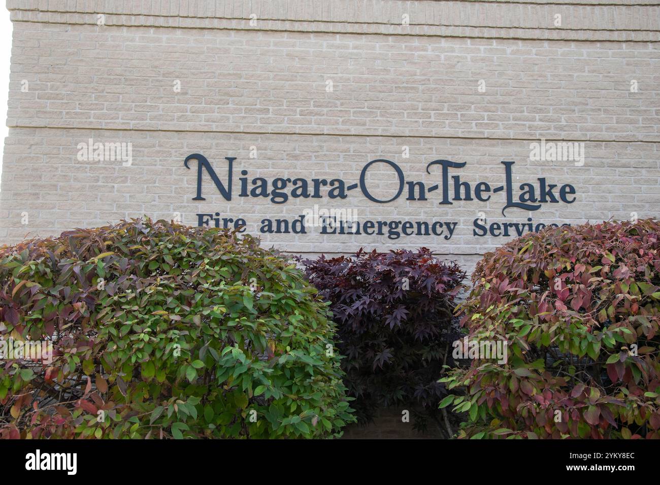 Fire department district 1 station sign on Anderson Lane in Niagara-on ...