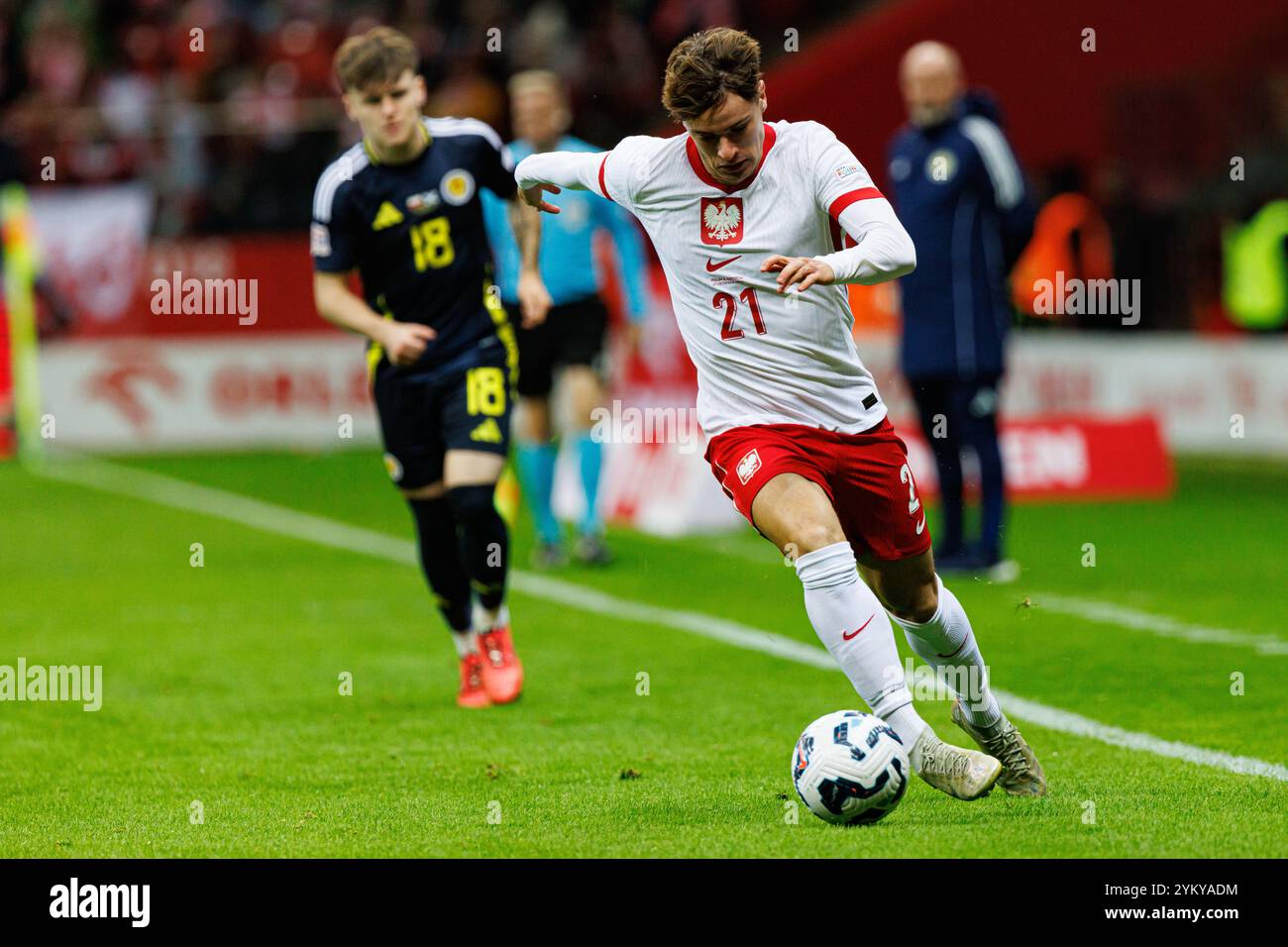 Nicola Zalewski seen during UEFA Nations League game between national ...