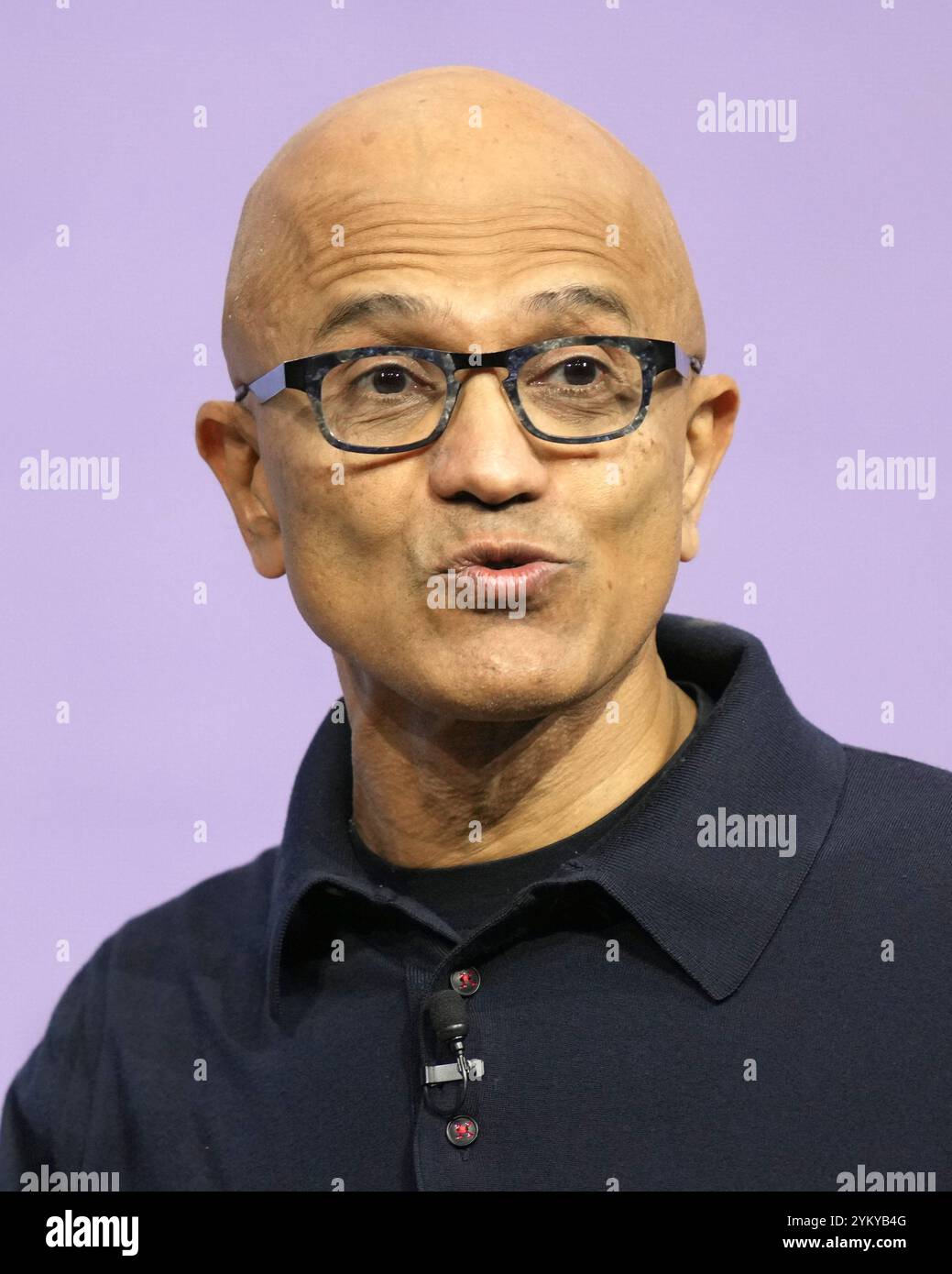Microsoft CEO Satya Nadella delivers the keynote address at Microsoft's ...