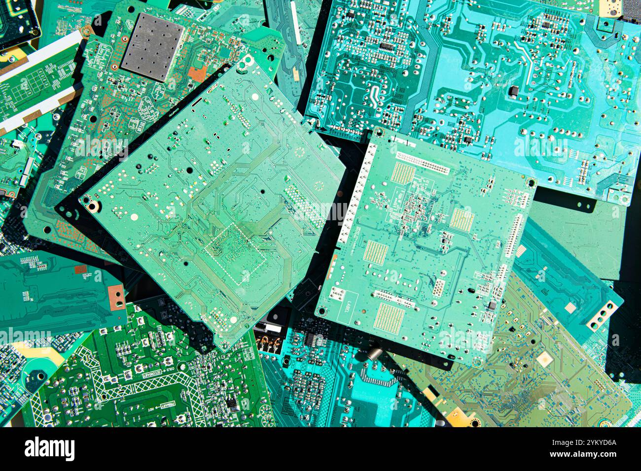 Electronic circuit board. Computer Motherboard. Circuit board with ...