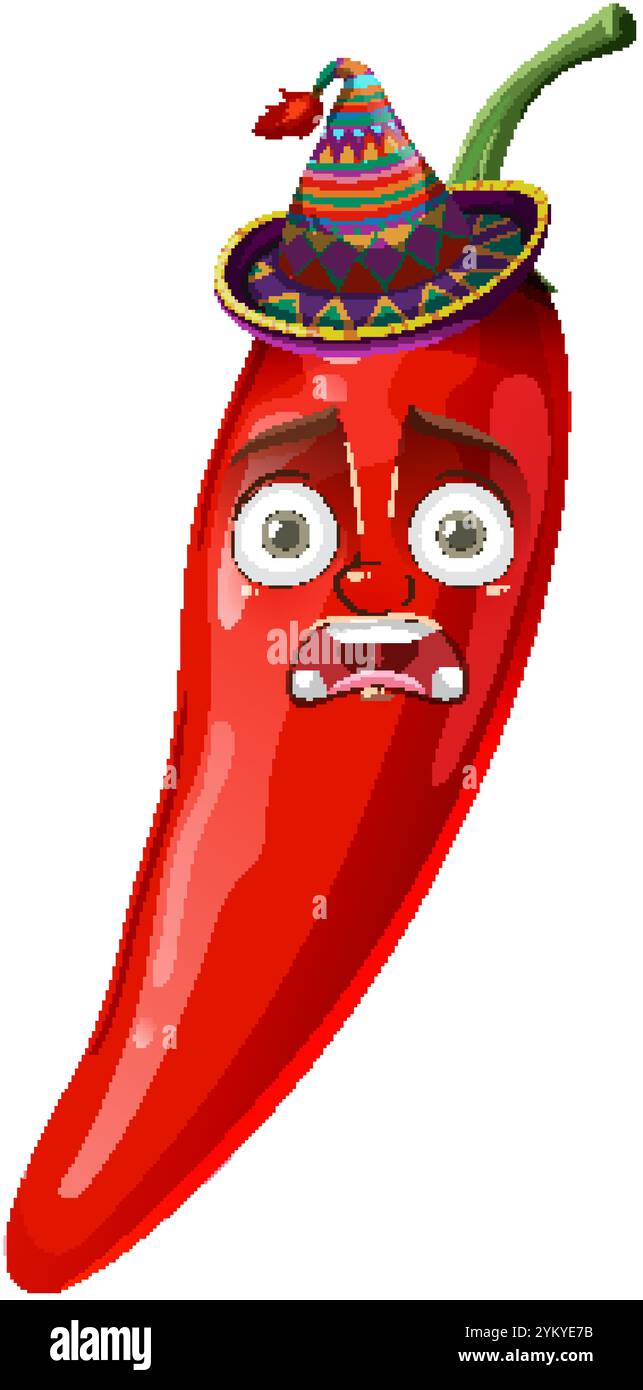Animated chili pepper with a sombrero Stock Vector Image & Art - Alamy