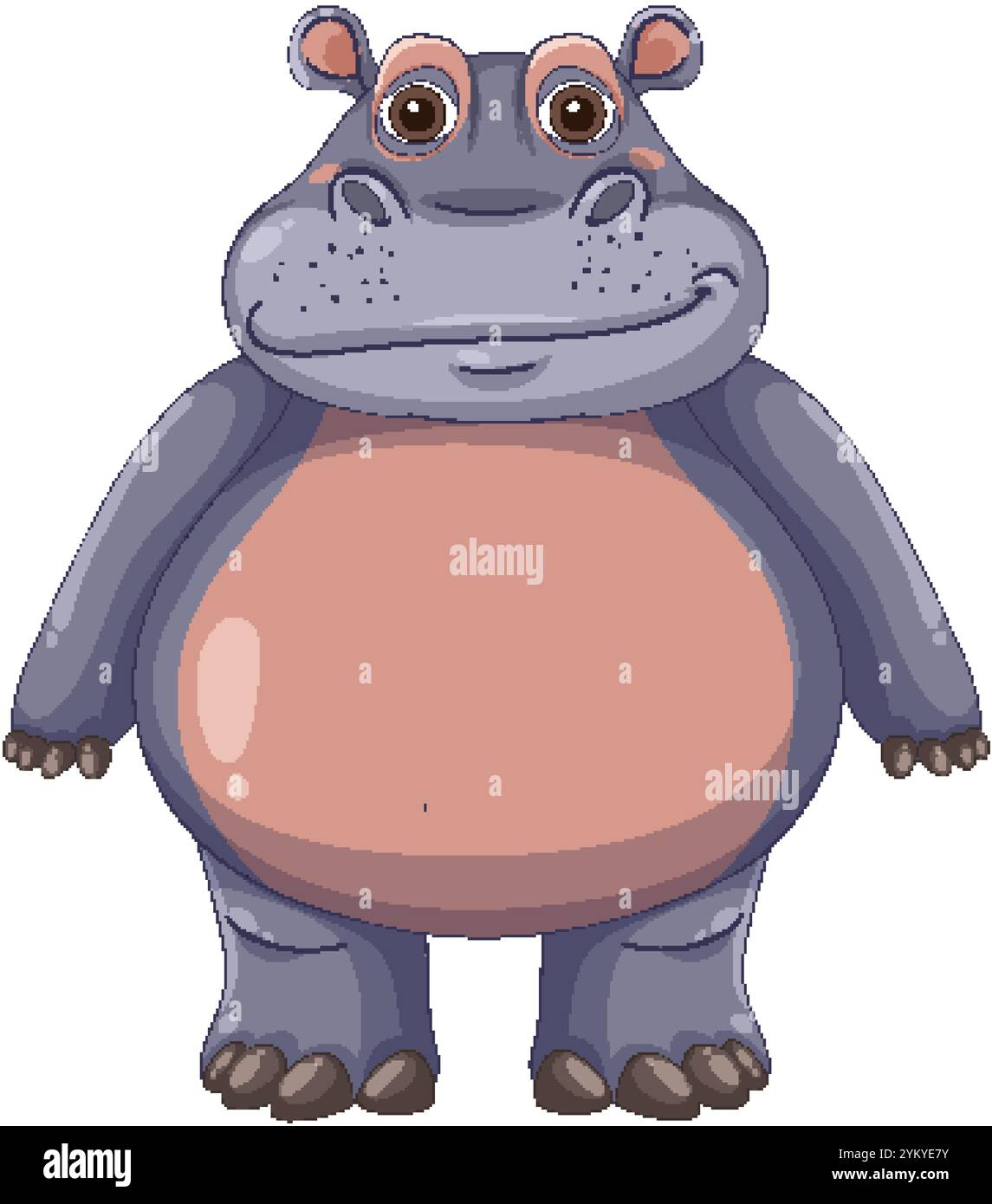 Hippo conservation in zoo Stock Vector Images - Alamy