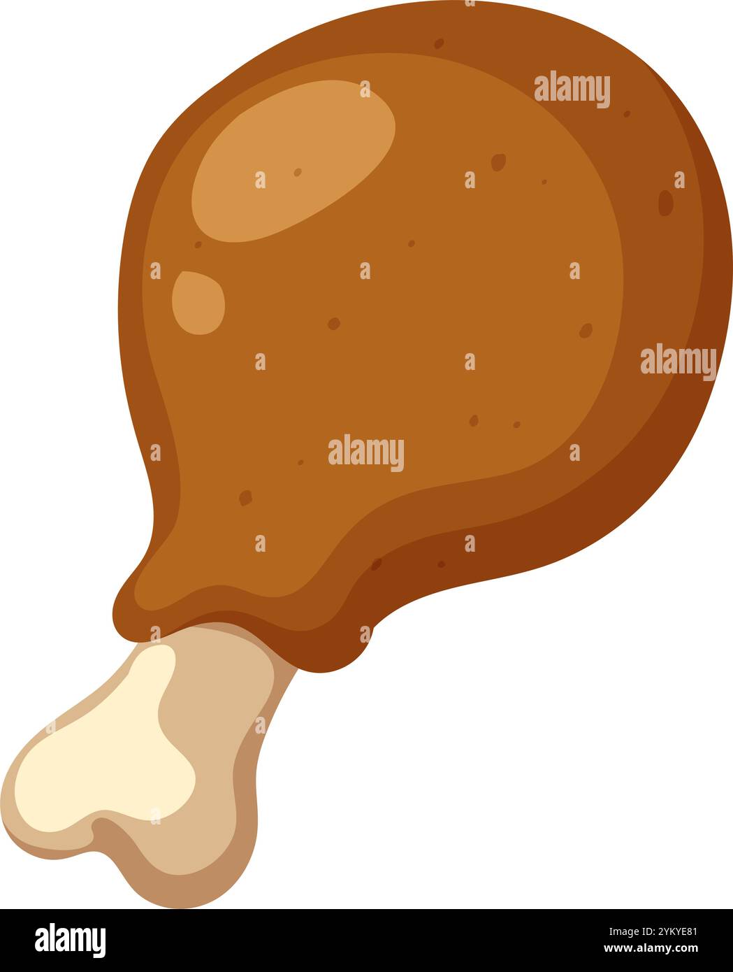 A cartoon-style chicken drumstick vector image Stock Vector Image & Art ...