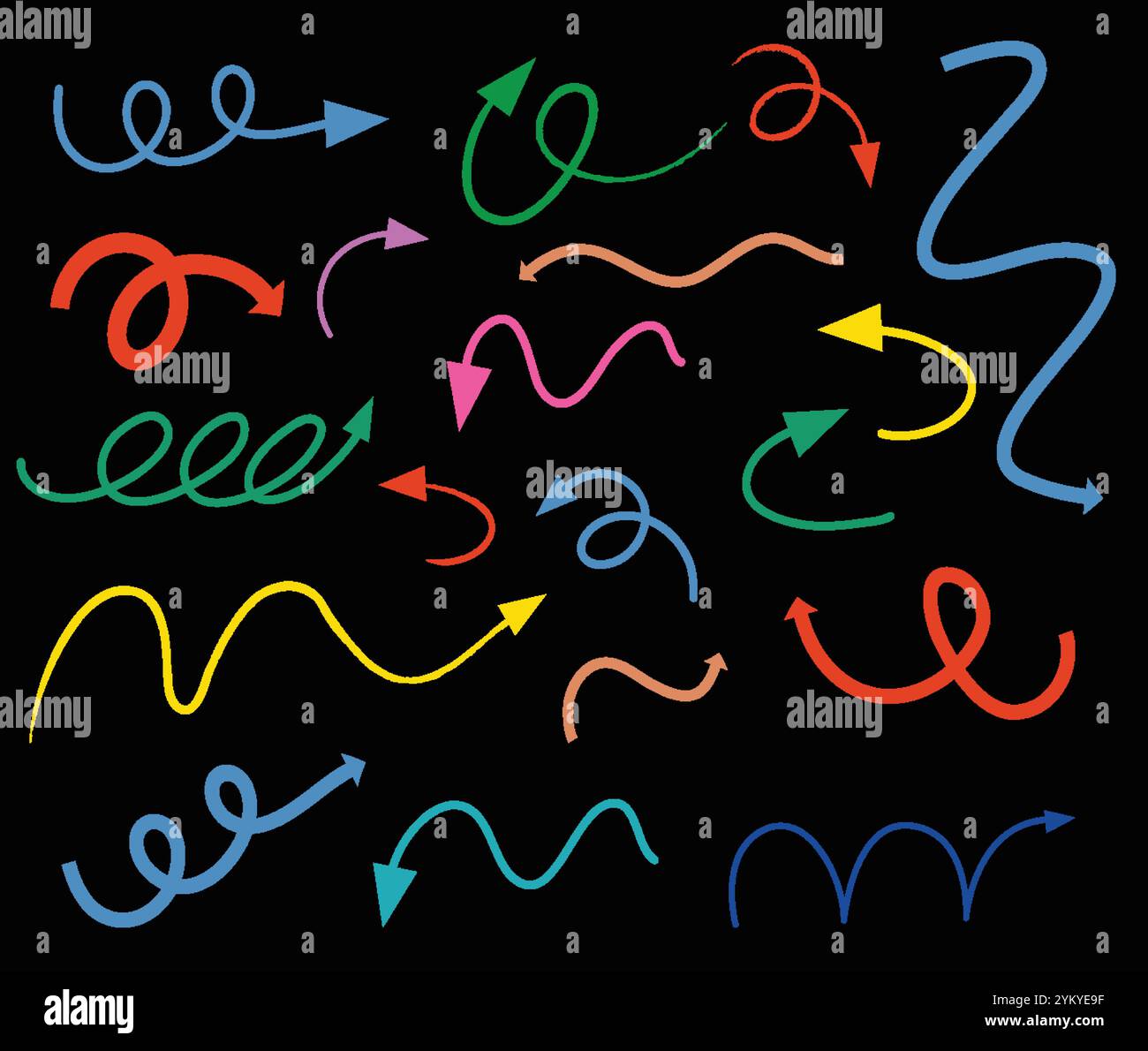 Curved shapes in vibrant Stock Vector Images - Alamy