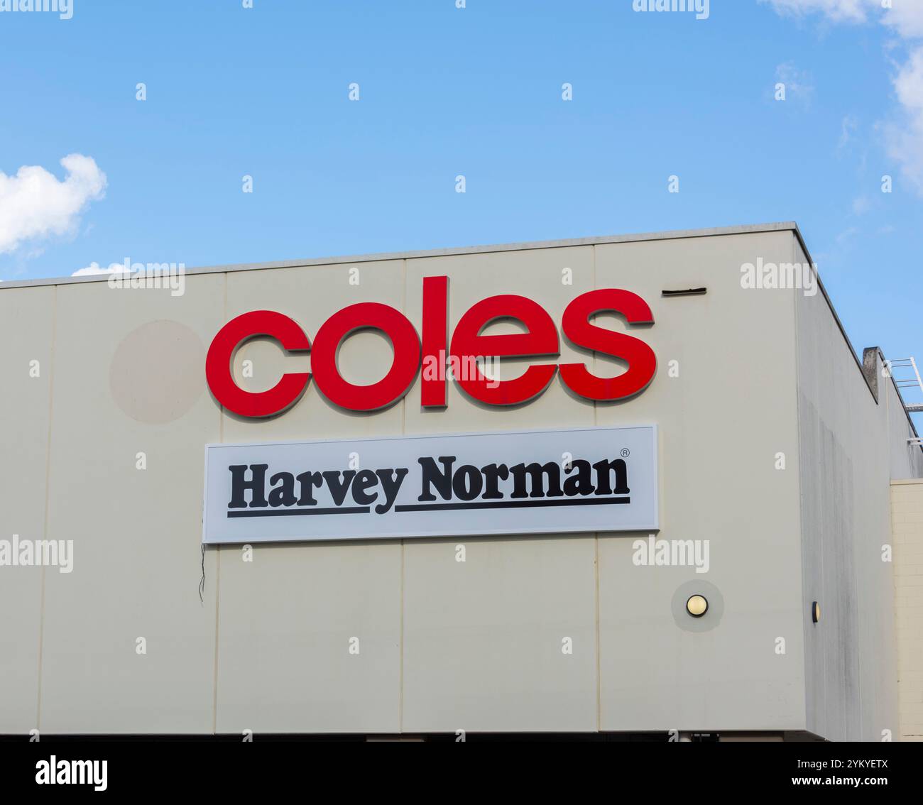 Coles and Harvey Norman Signage at Murwillumbah in northern new south ...