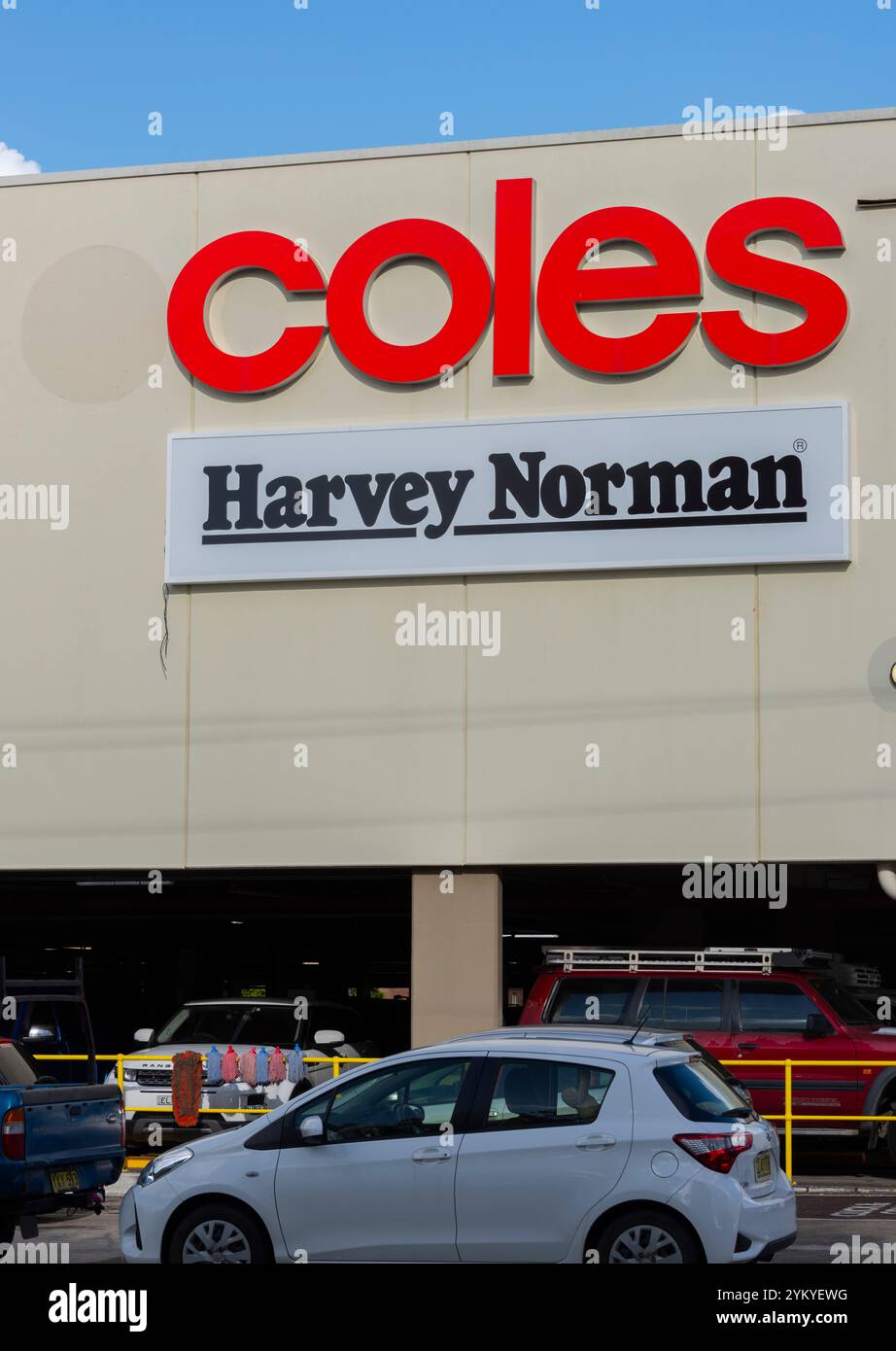 Coles and Harvey Norman Signage at Murwillumbah in northern new south ...