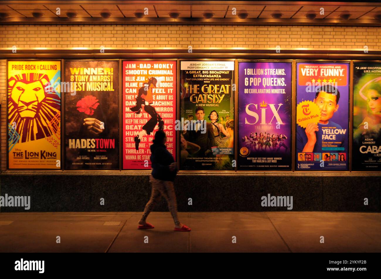 Billboards advertising Broadway musicals are seen in Manhattan, New ...