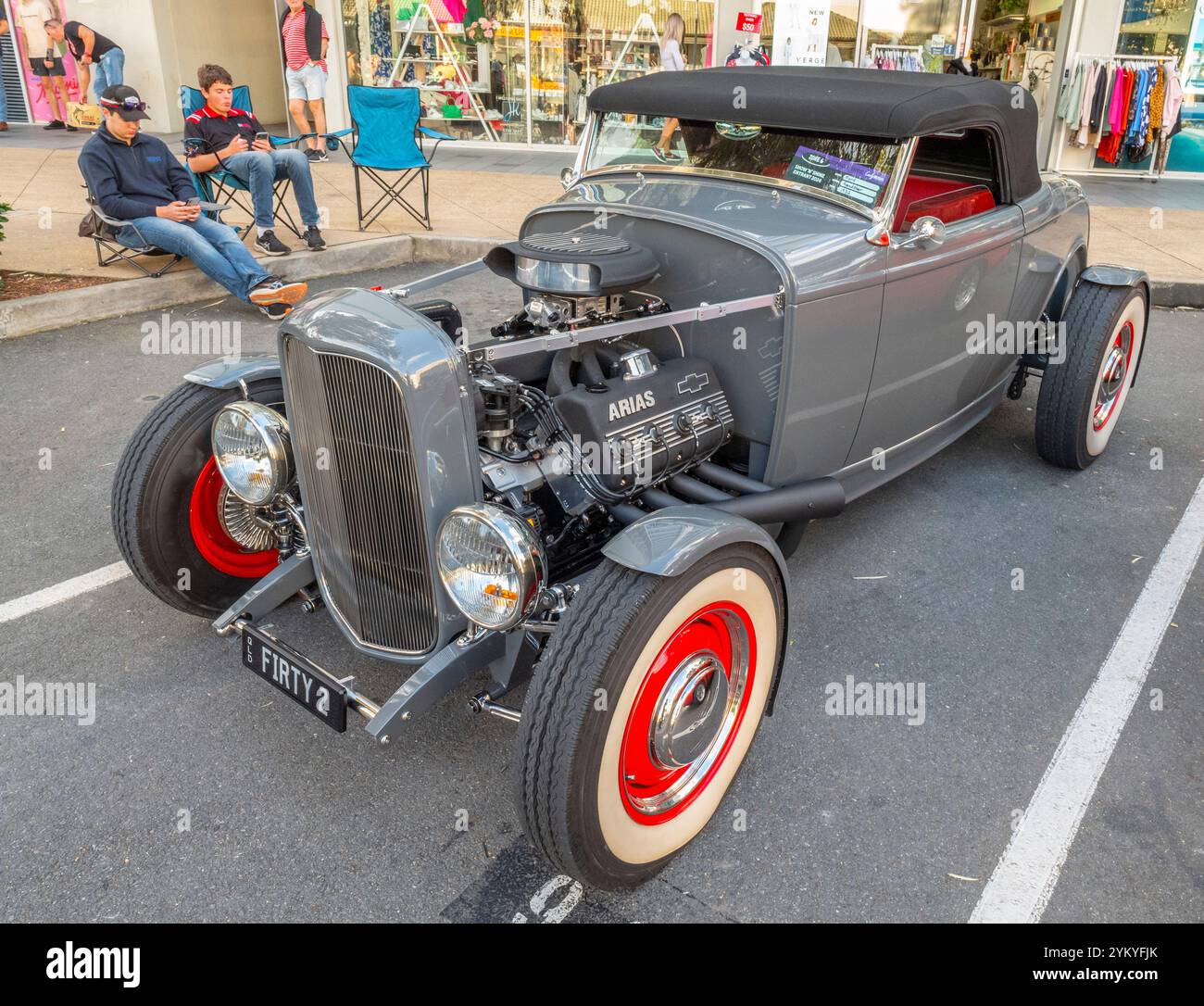 1930's Ford Coupe v8 hot rod at the Cooly Rocks On retro festival at ...
