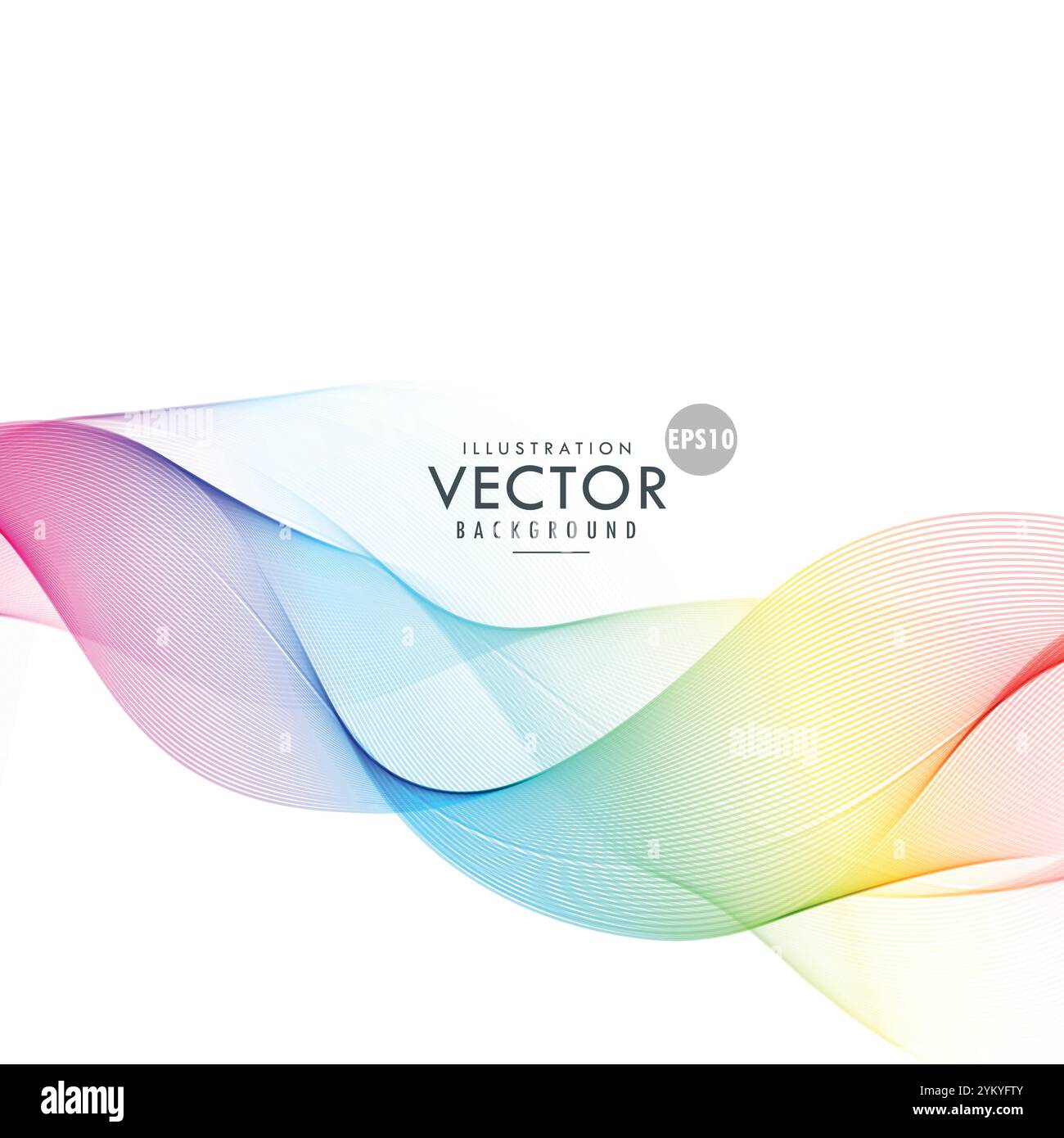 rainbow color elegant flowing wave bacjground Stock Vector Image & Art ...