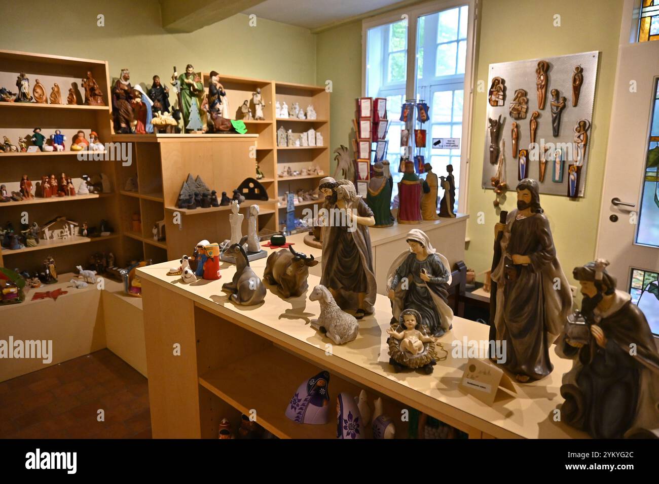 Inside a christian gift shop – Bruges, Belgium – 23 October 2024 Stock ...