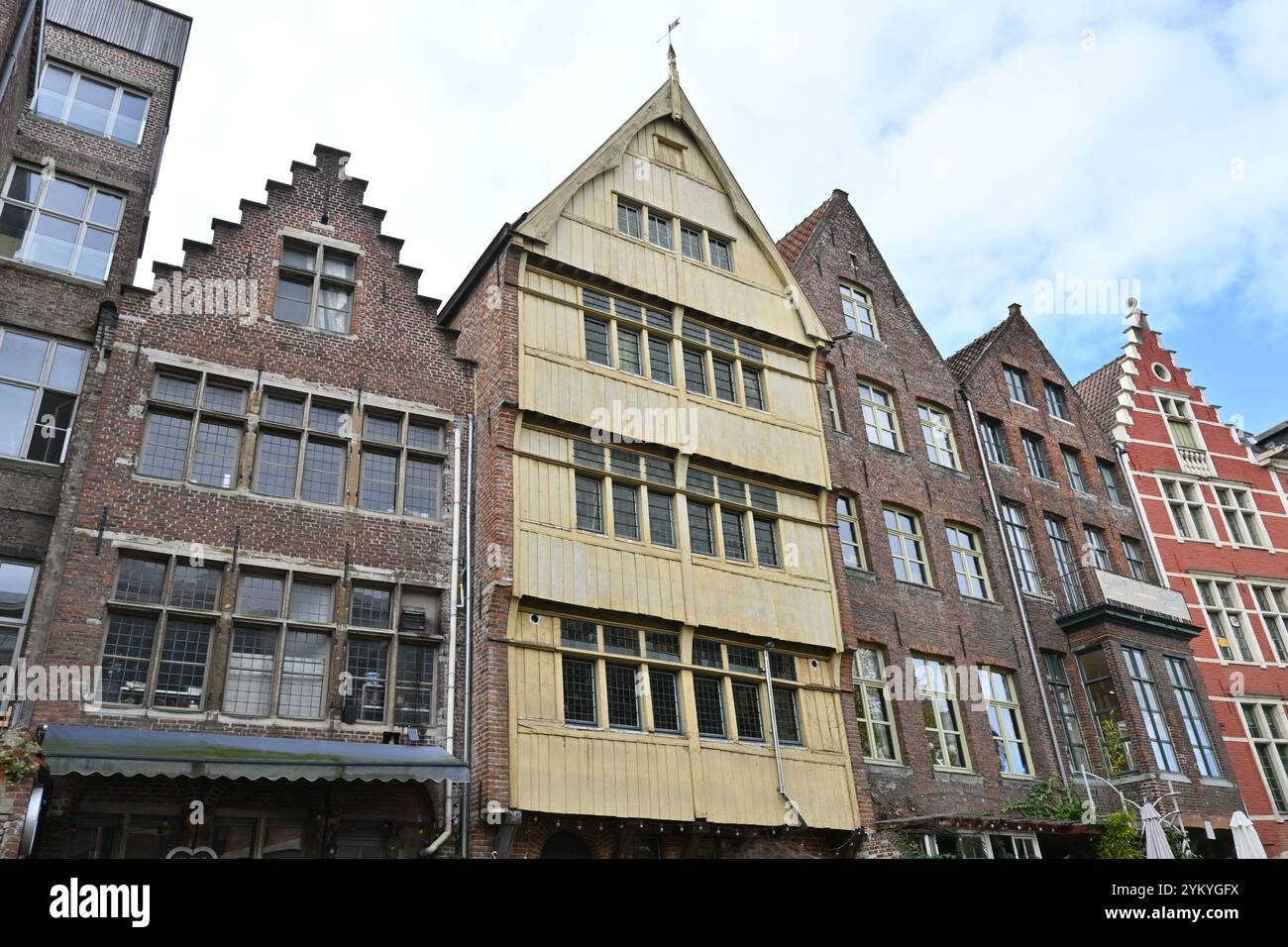 Original medieval wooden house exterior – Ghent, Belgium – 22 October ...