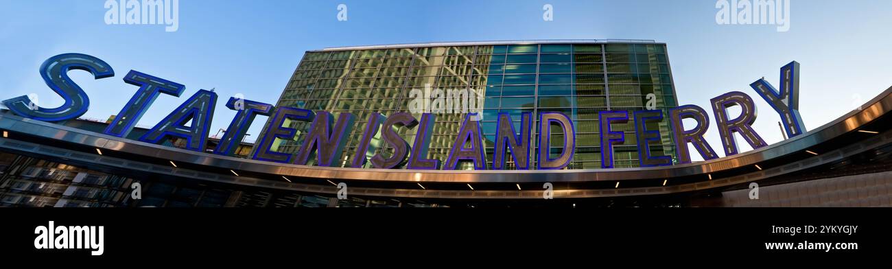 The Staten Island Ferry Terminal Near Battery Park, New York, New York ...