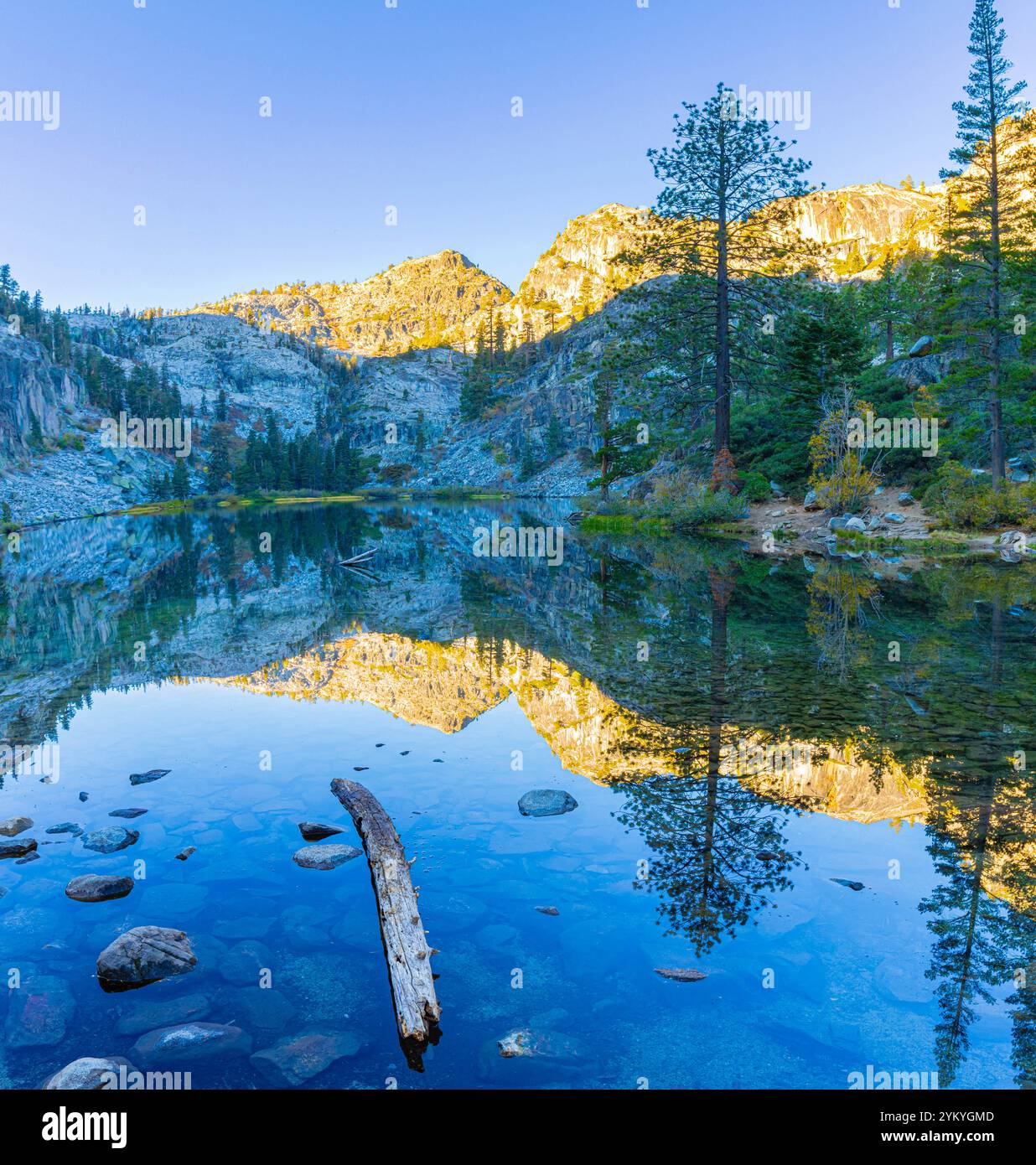 Fall Color and Mountain Reflection on Eagle Lake, Desolation Wilderness ...