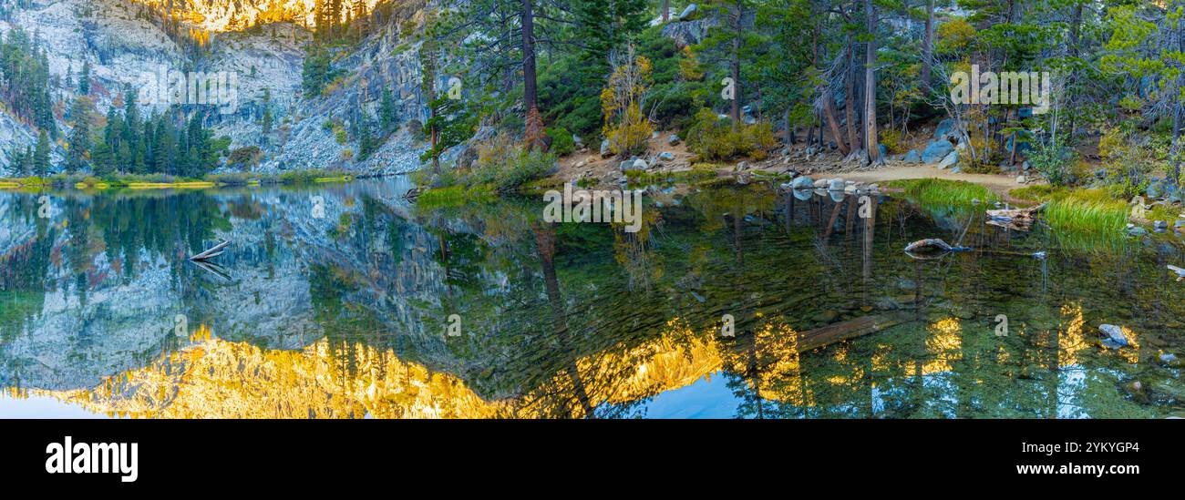 Fall Color and Mountain Reflection on Eagle Lake, Desolation Wilderness ...