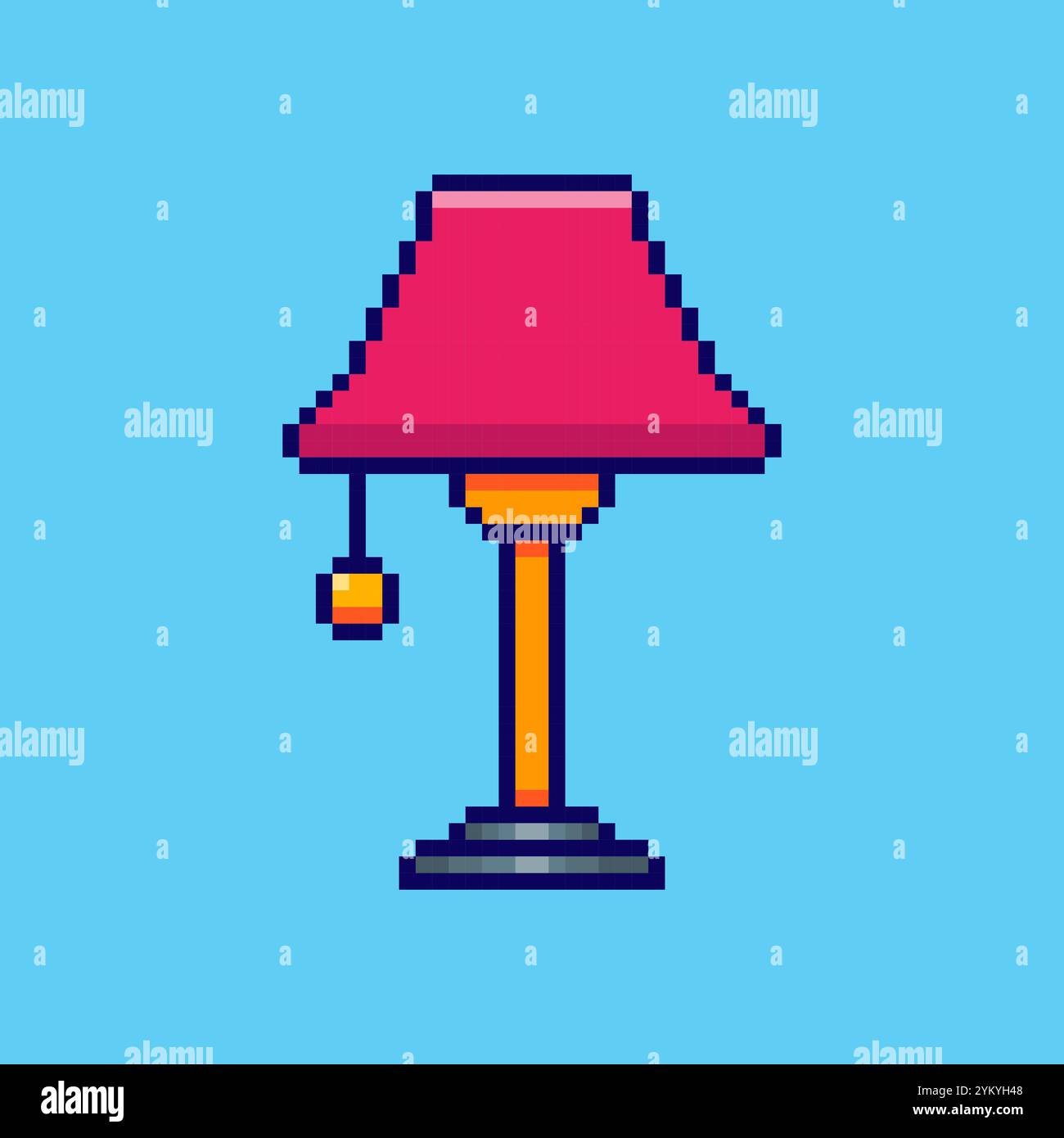 Pixel art Table Lamp game asset design Stock Vector Image & Art - Alamy