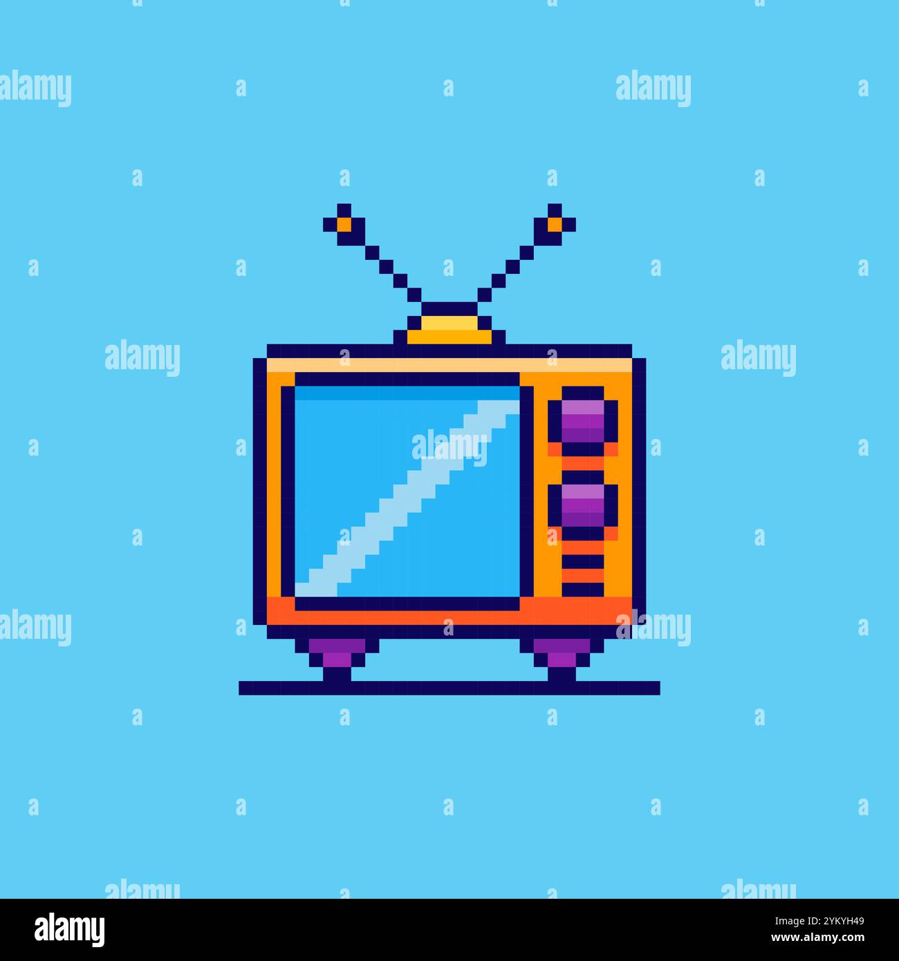 Pixel art Retro Television game asset design Stock Vector Image & Art ...