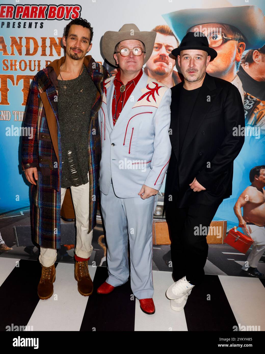 London, UK. 18th Nov, 2024. Robert Sheehan, Charlie Lightening and Mike ...