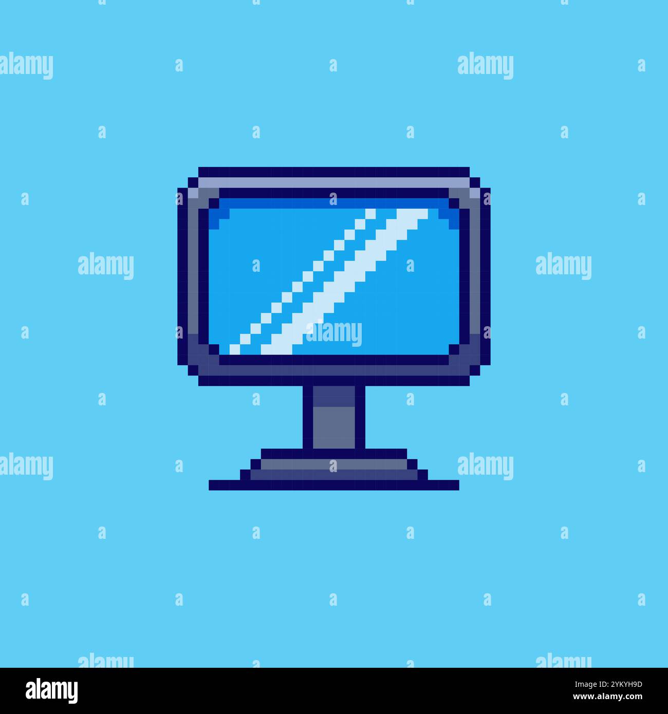 Pixel art Computer Monitor game asset design Stock Vector Image & Art - Alamy