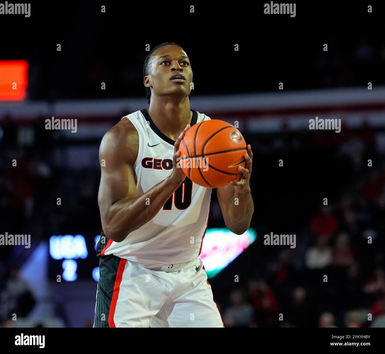 Athens, Georgia, USA. 19th Nov, 2024. Georgia forward RJ GODFREY (10 ...