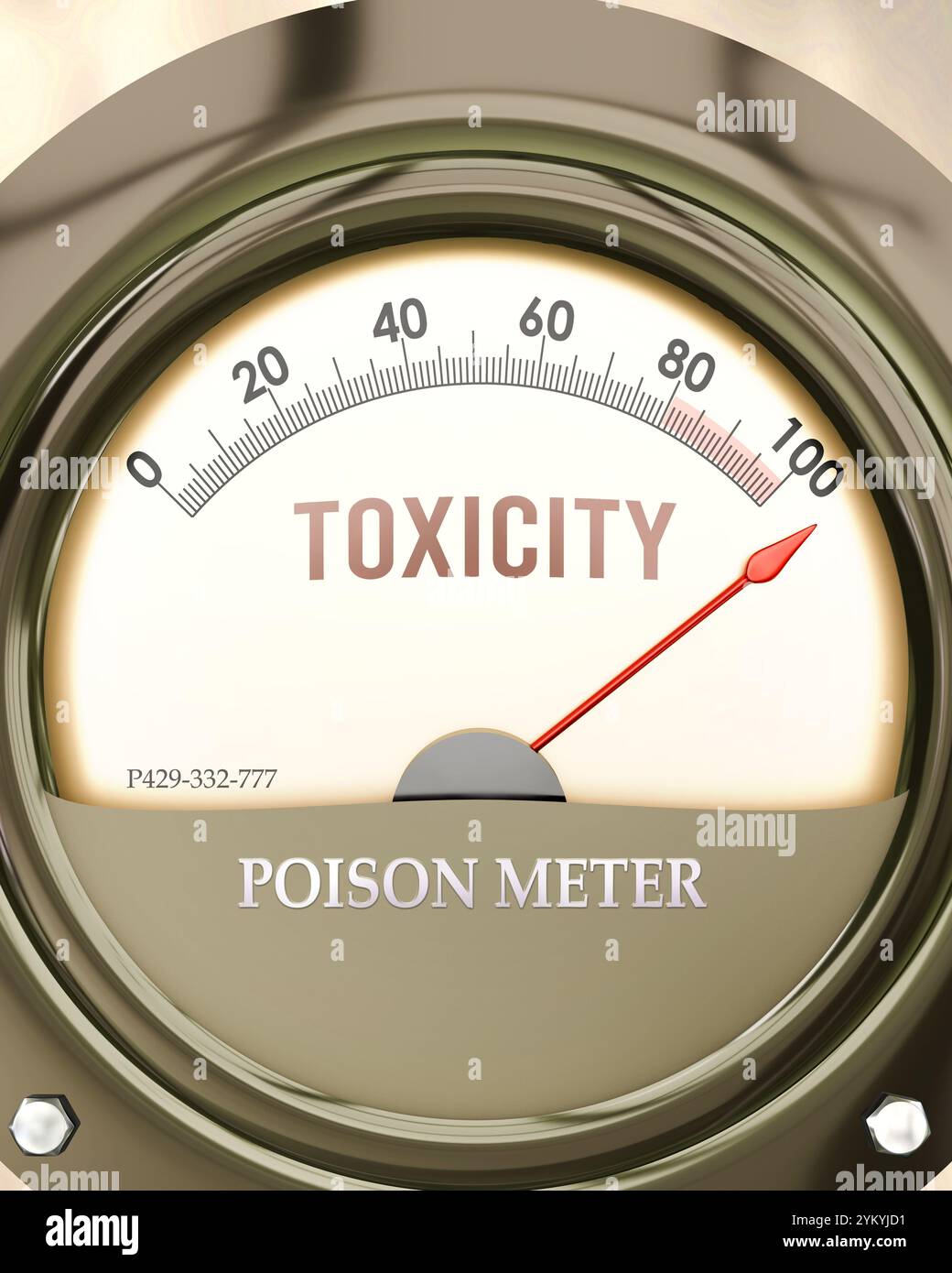 Toxicity and poison meter that is hitting a full scale hi-res stock ...