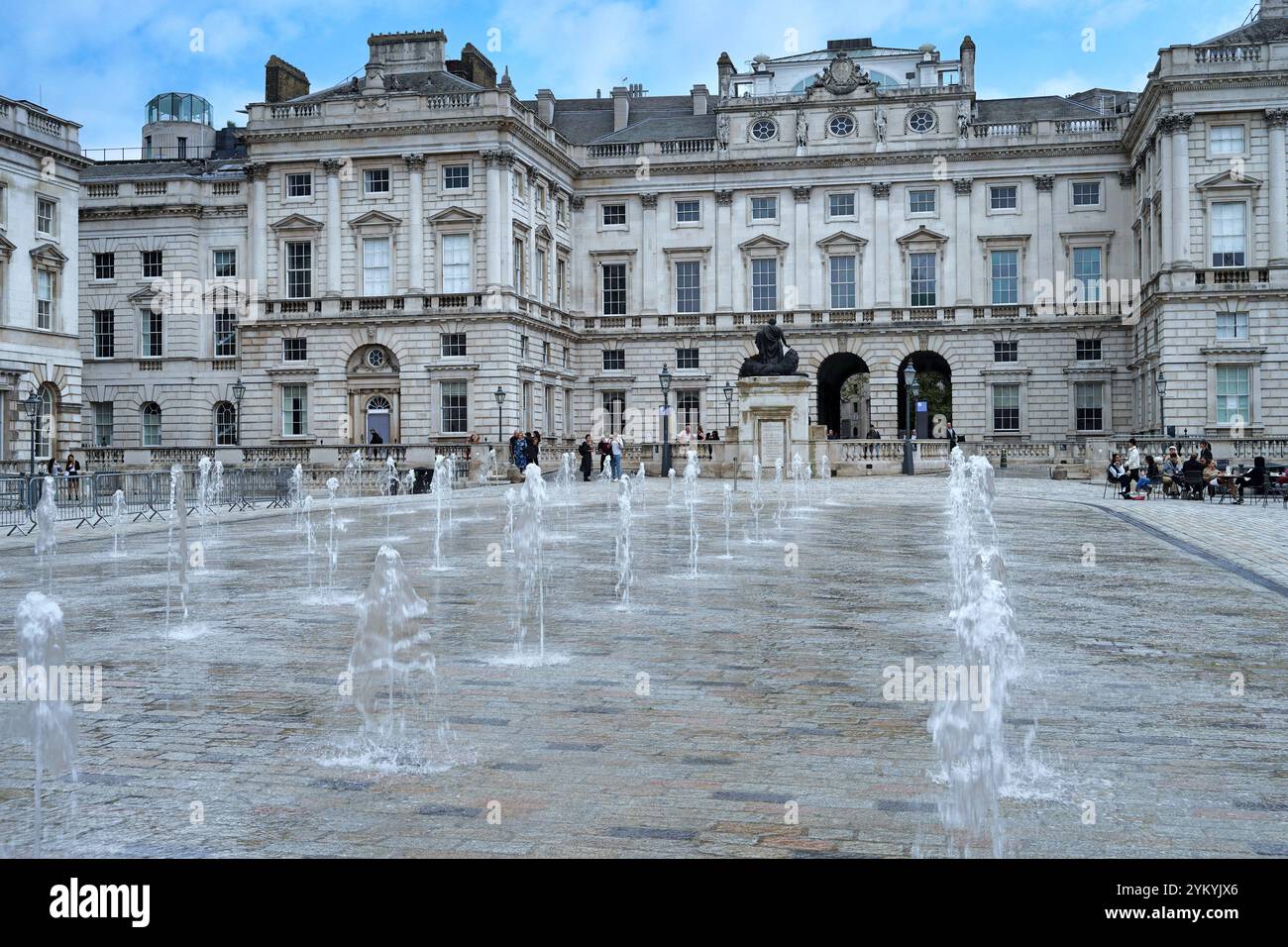 London, UK - Sept. 22, 2024: Central courtyard of historic Somerset ...