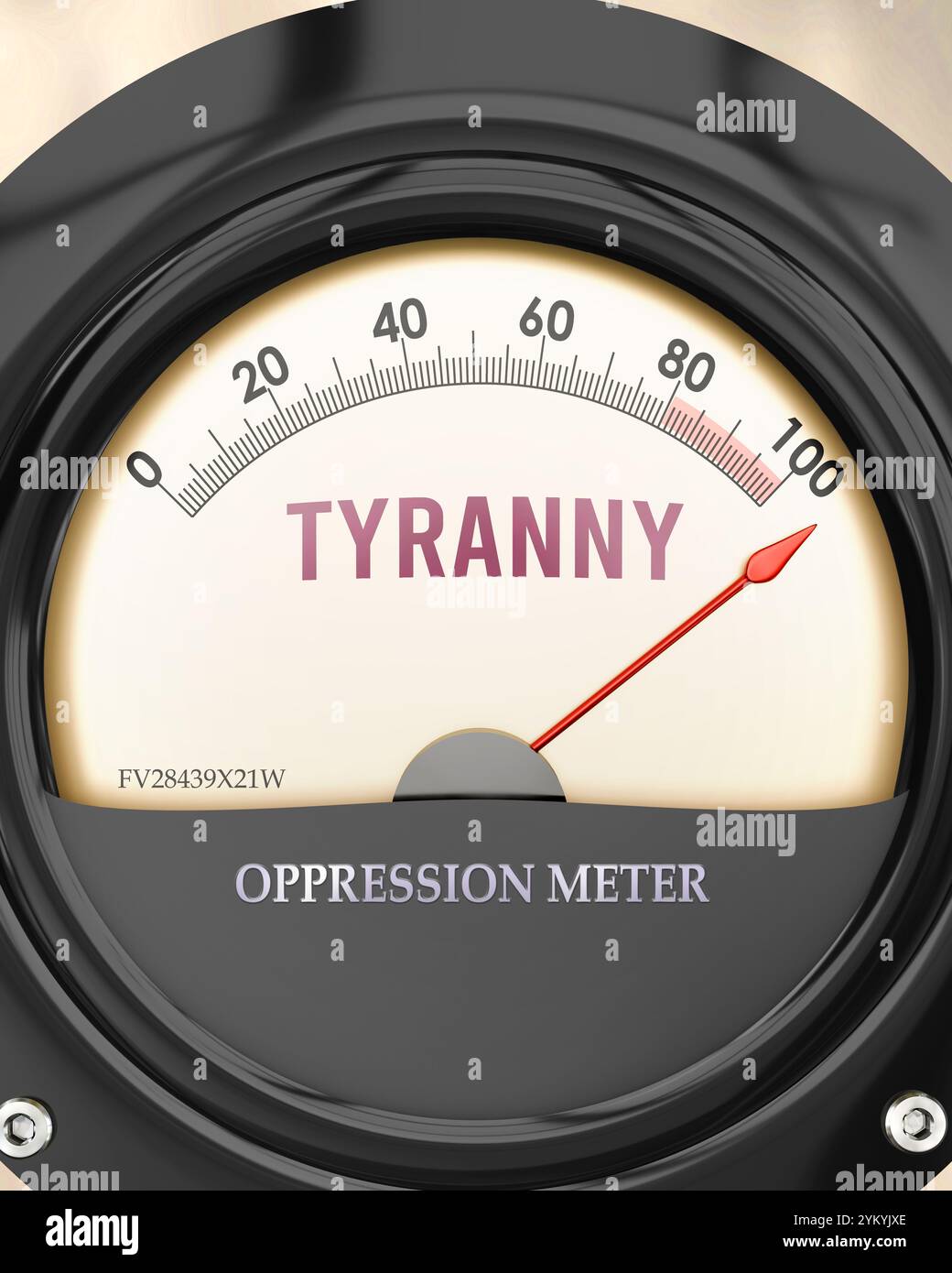 Tyranny and Oppression Meter that is hitting a full scale, showing a ...