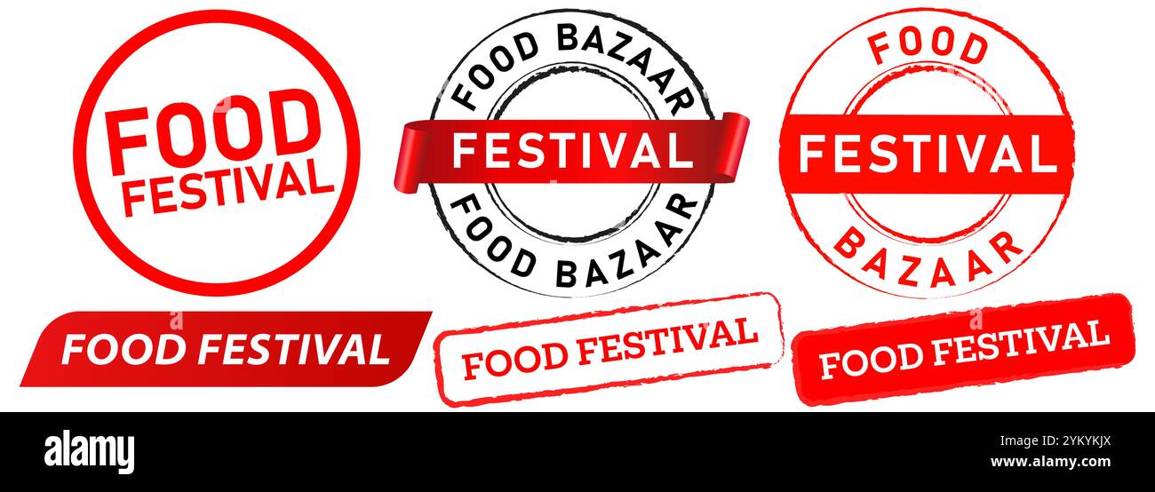 Food festival stamp sign seal hi-res stock photography and images - Alamy