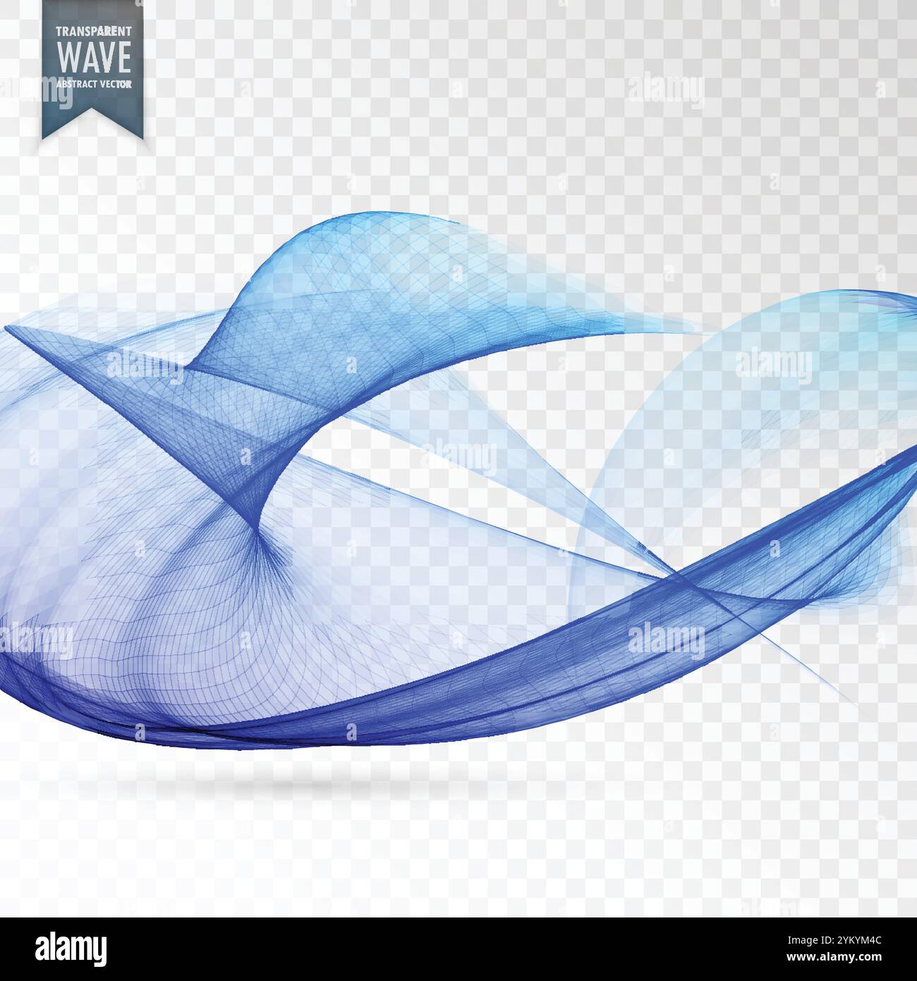 blue wave on transparent background Stock Vector Image & Art - Alamy
