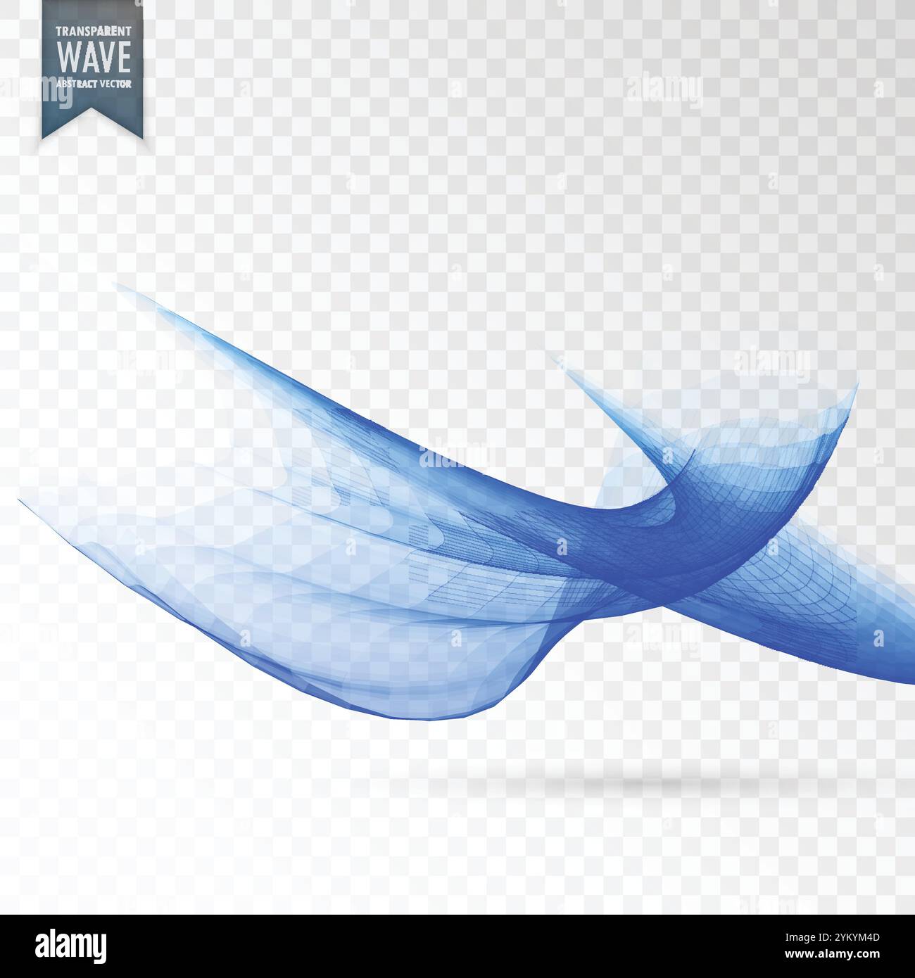abstract wave effect on transparent background Stock Vector Image & Art ...