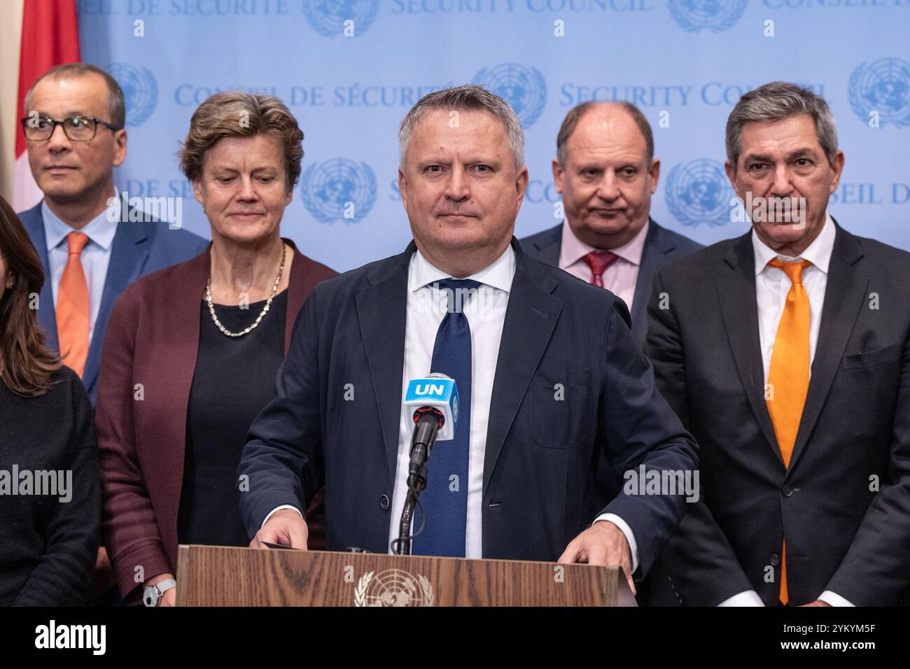 New York, USA. 19th Nov, 2024. Ambassador Sergiy Kyslytsya of Ukraine ...