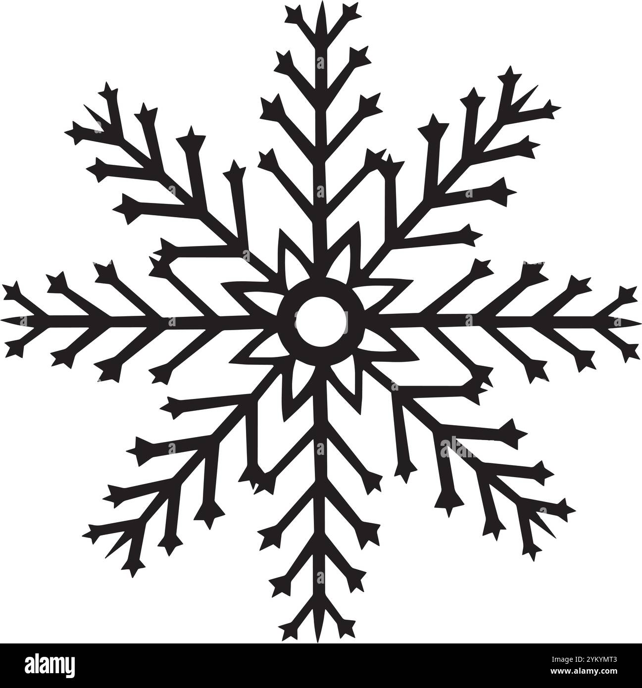 Snowflake icon. Vector graphic illustration for Christmas and New Year ...
