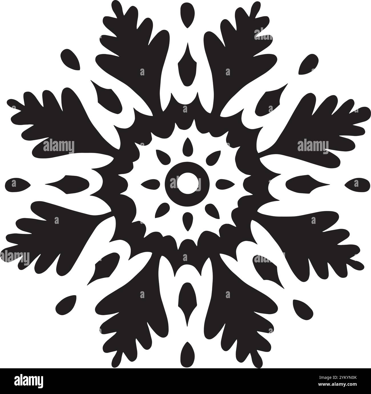 Snowflake icon. Vector graphic illustration for Christmas and New Year ...
