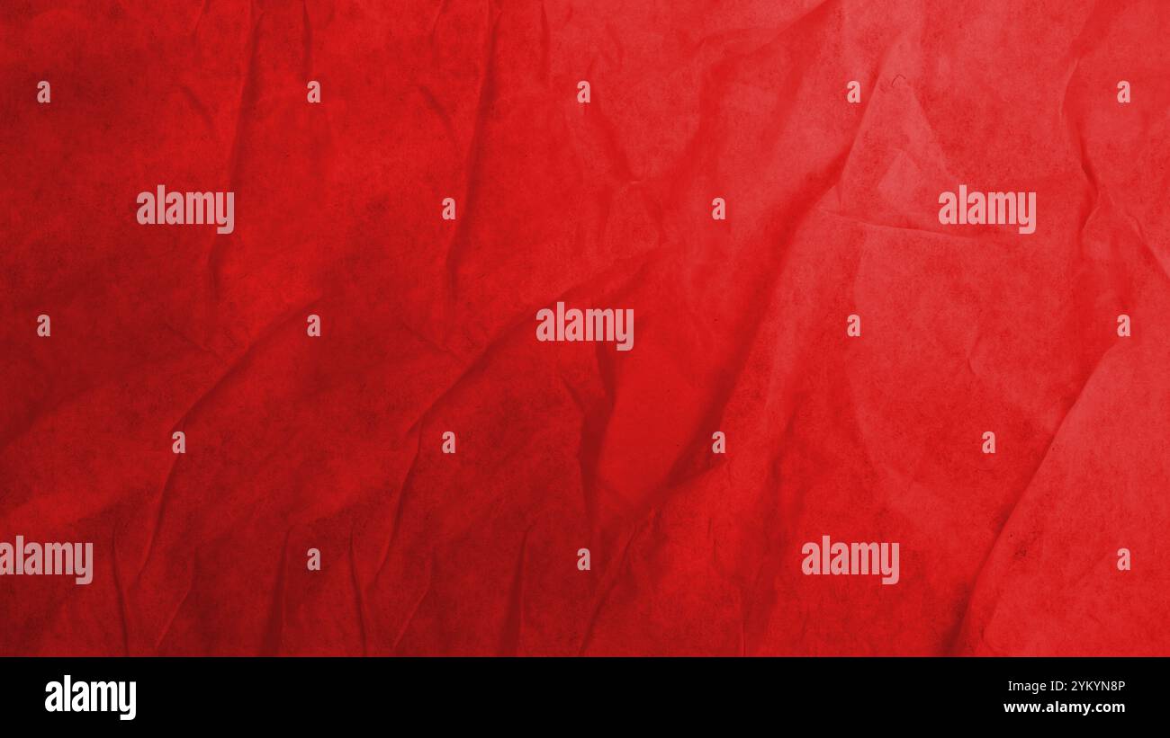 Red paper wrinkled poster template , blank glued creased paper sheet ...