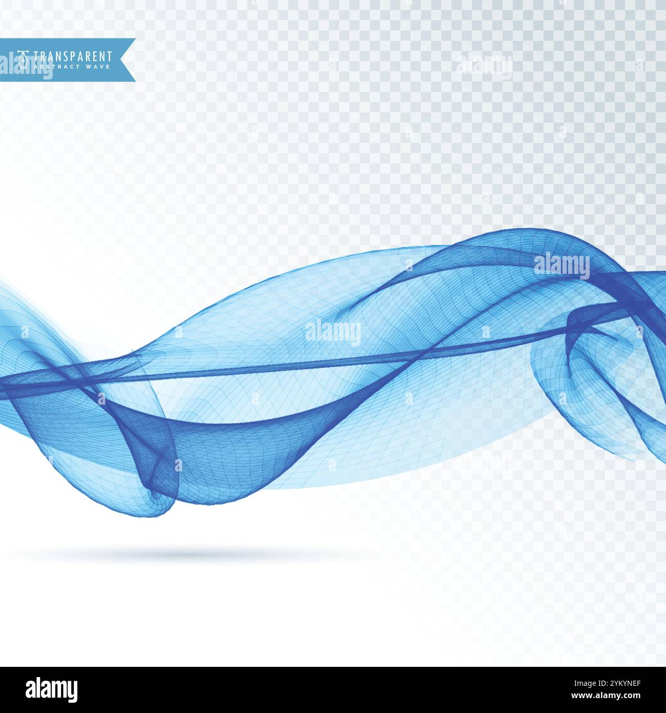 transparent blue flowing wave background design Stock Vector Image ...