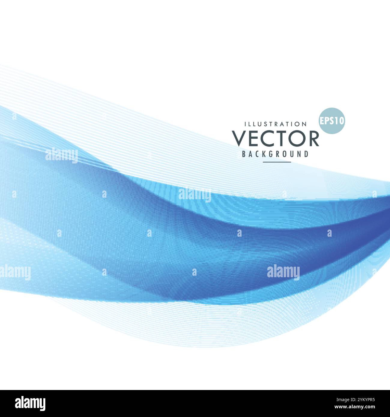 awesome blue wave background design Stock Vector Image & Art - Alamy