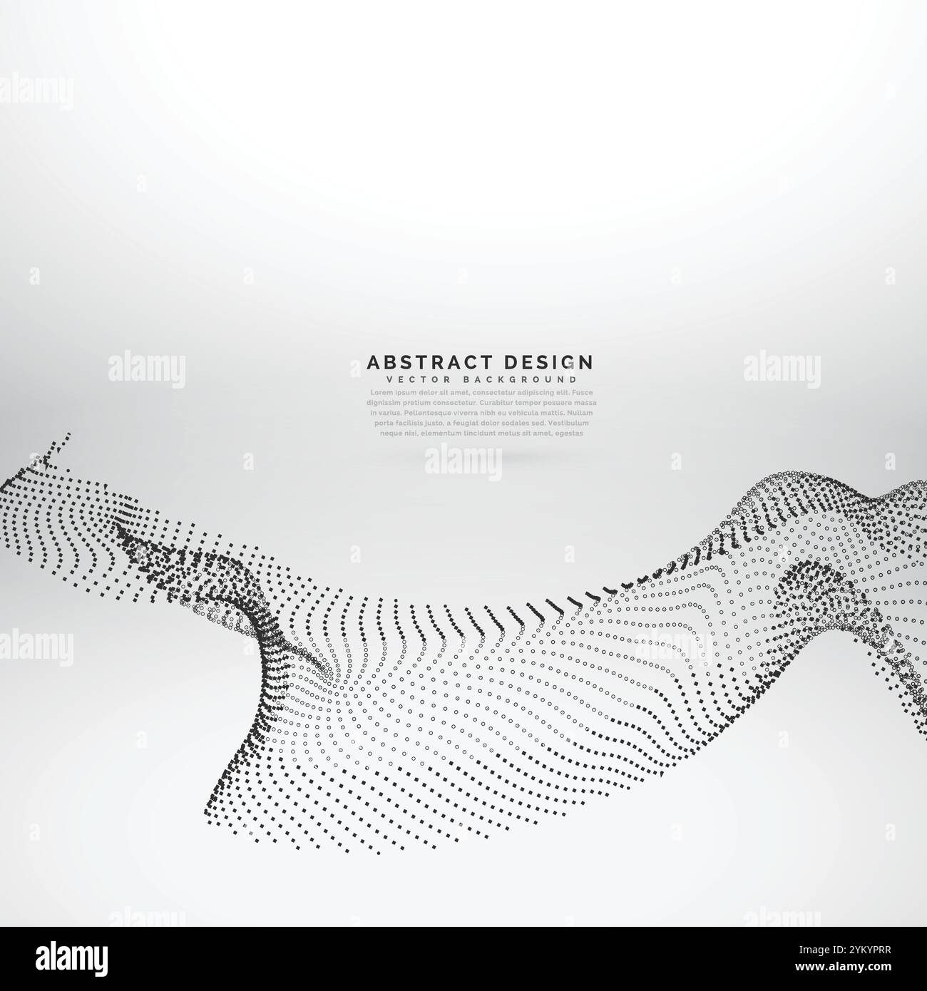 abstract design of vector particles flowing in wave style Stock Vector ...