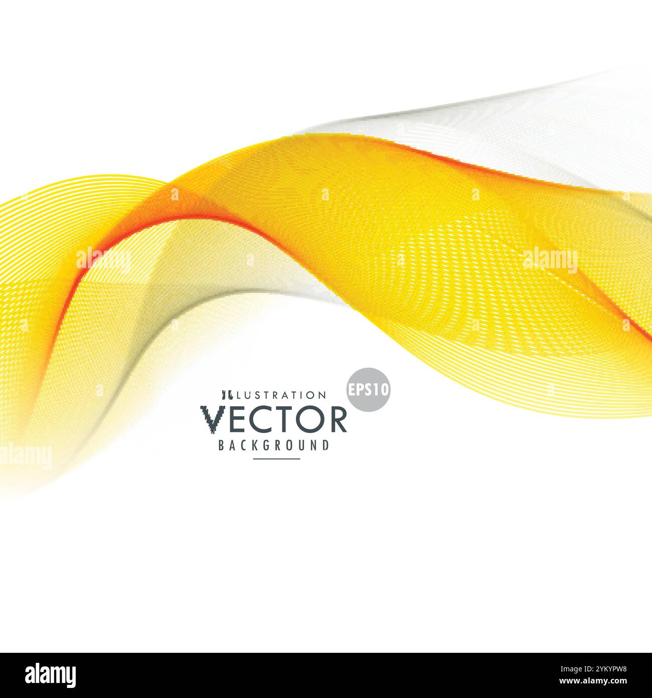 Wavy yellow stripe vector vectors Stock Vector Images - Alamy