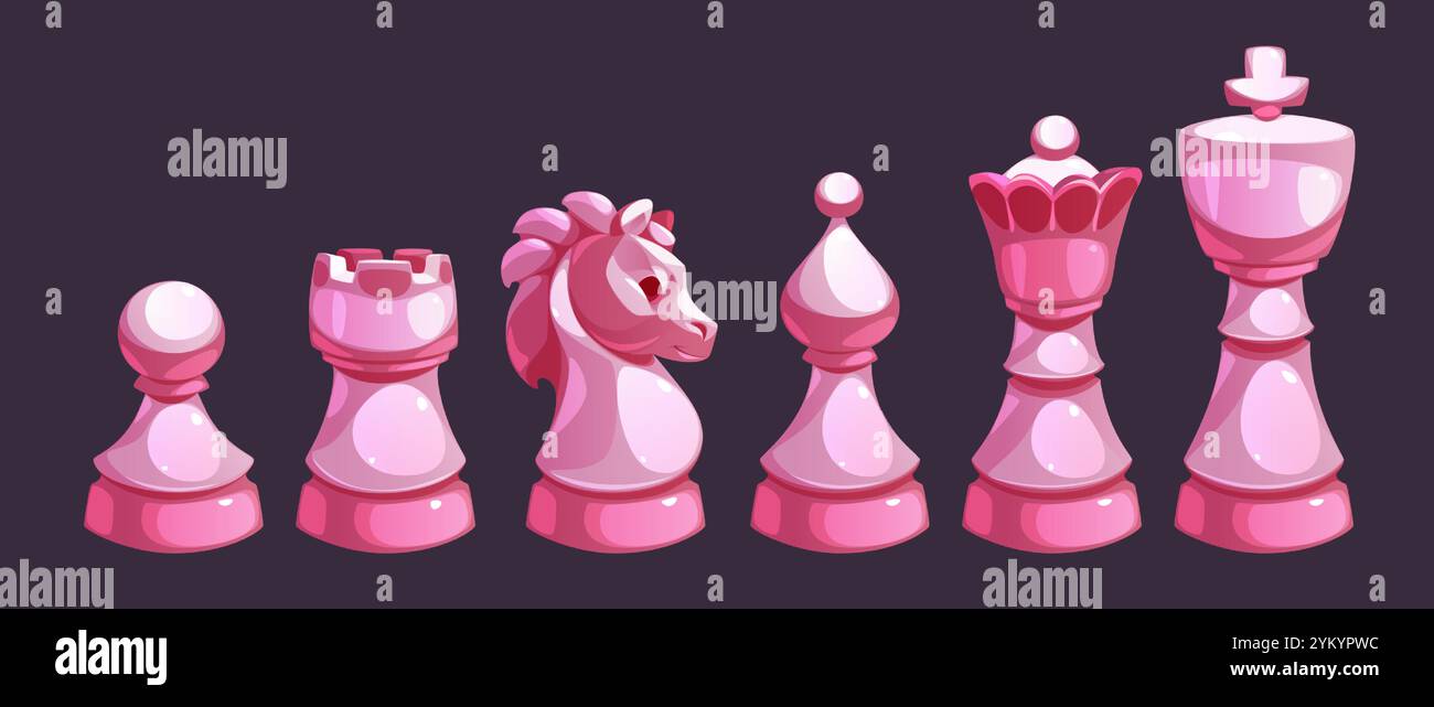 Wooden pink chess figures horse hi-res stock photography and images - Alamy