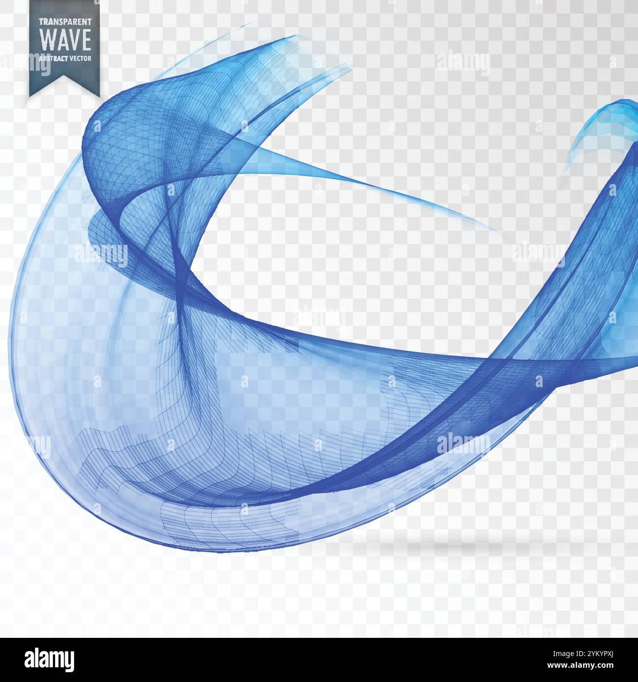 abstract blue wave transparent effect background Stock Vector Image ...