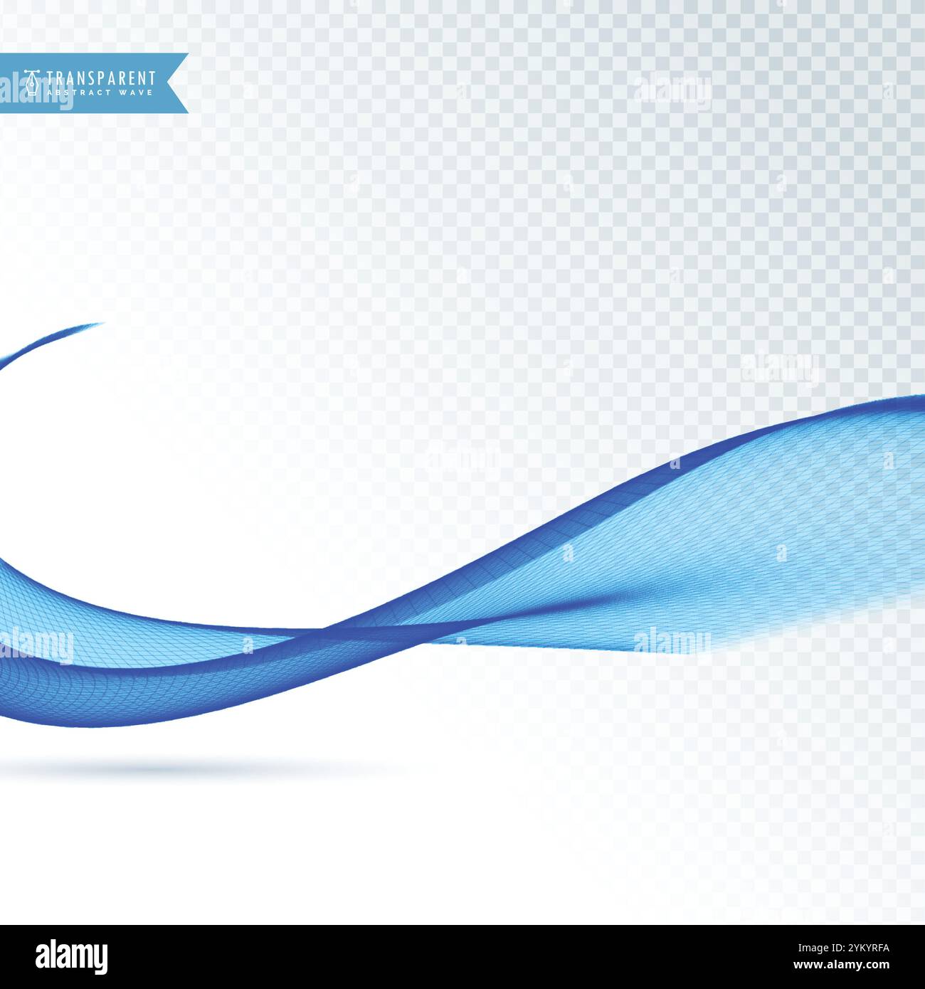 blue transparent smooth wave background Stock Vector Image & Art - Alamy