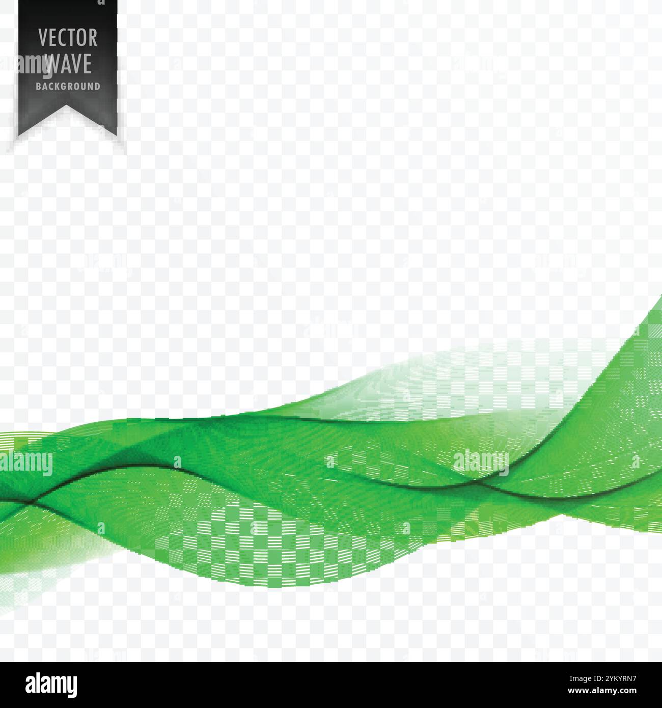 green abstract wave elegant background vector illustration Stock Vector ...