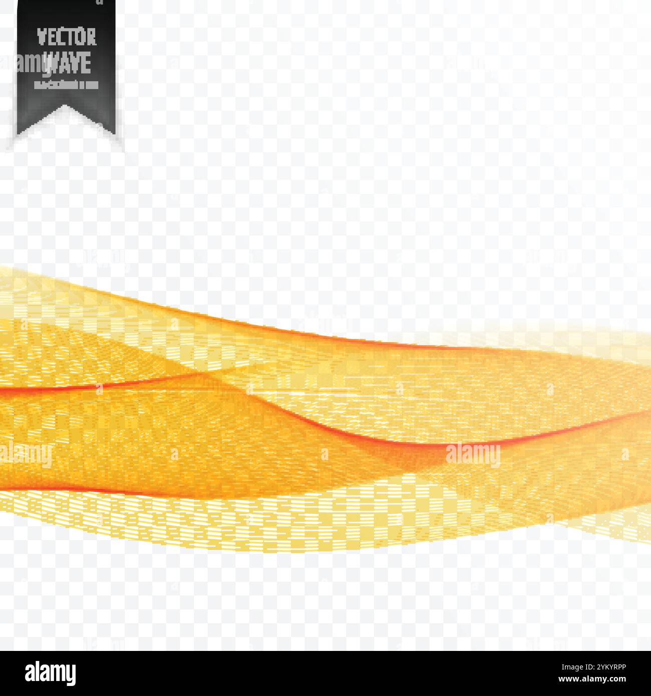 abstract yellow elegant wave background vector illustration Stock ...