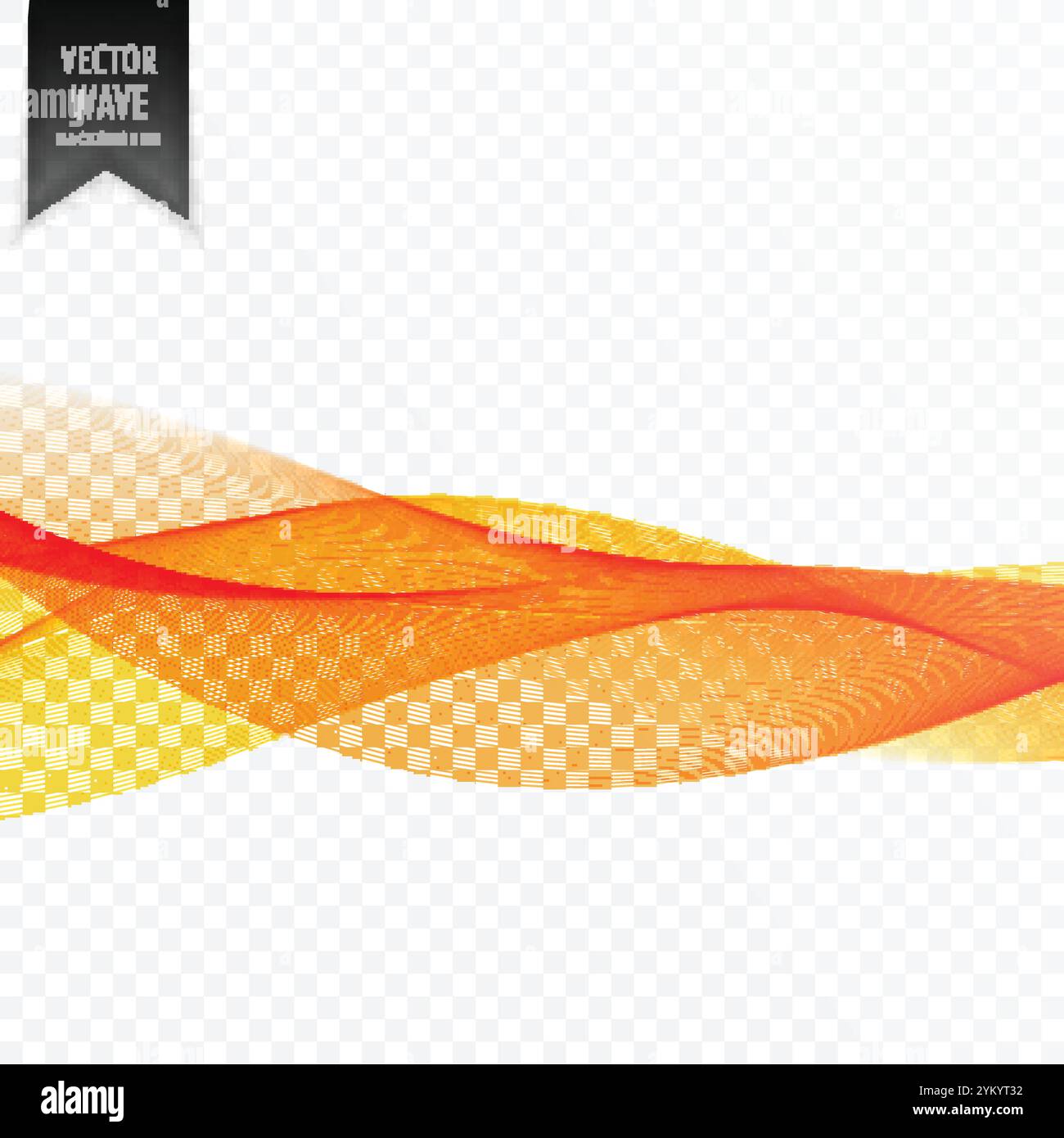 abstract yellow wavy shape background vector illustration Stock Vector ...