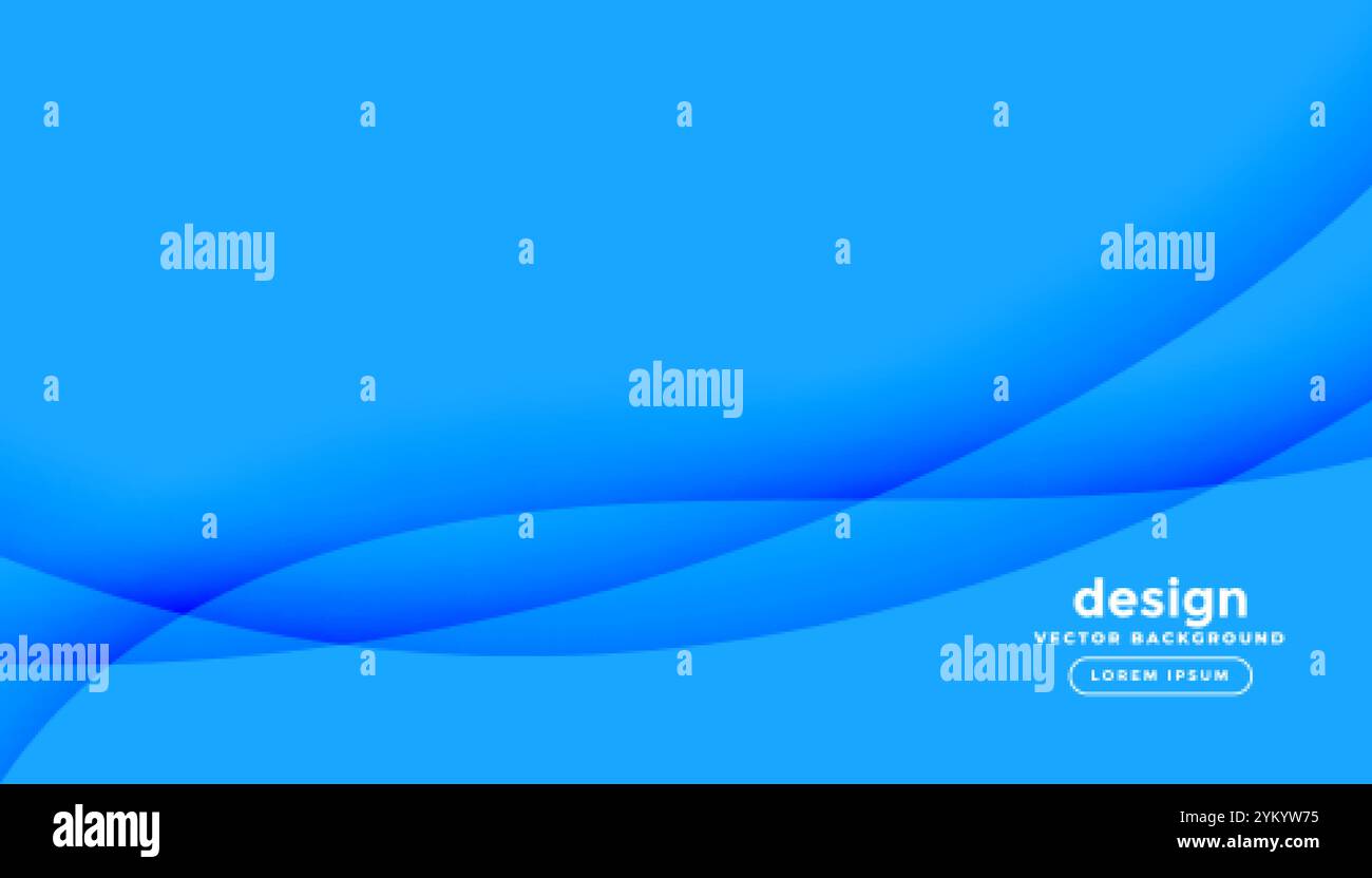 abstract blue background with wavy shapes design Stock Vector Image ...