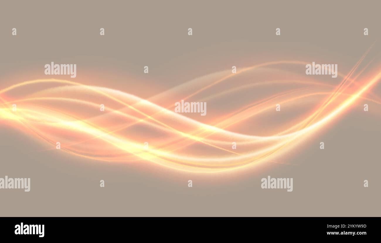 abstract glowing lights wave effect backgroun design Stock Vector Image ...