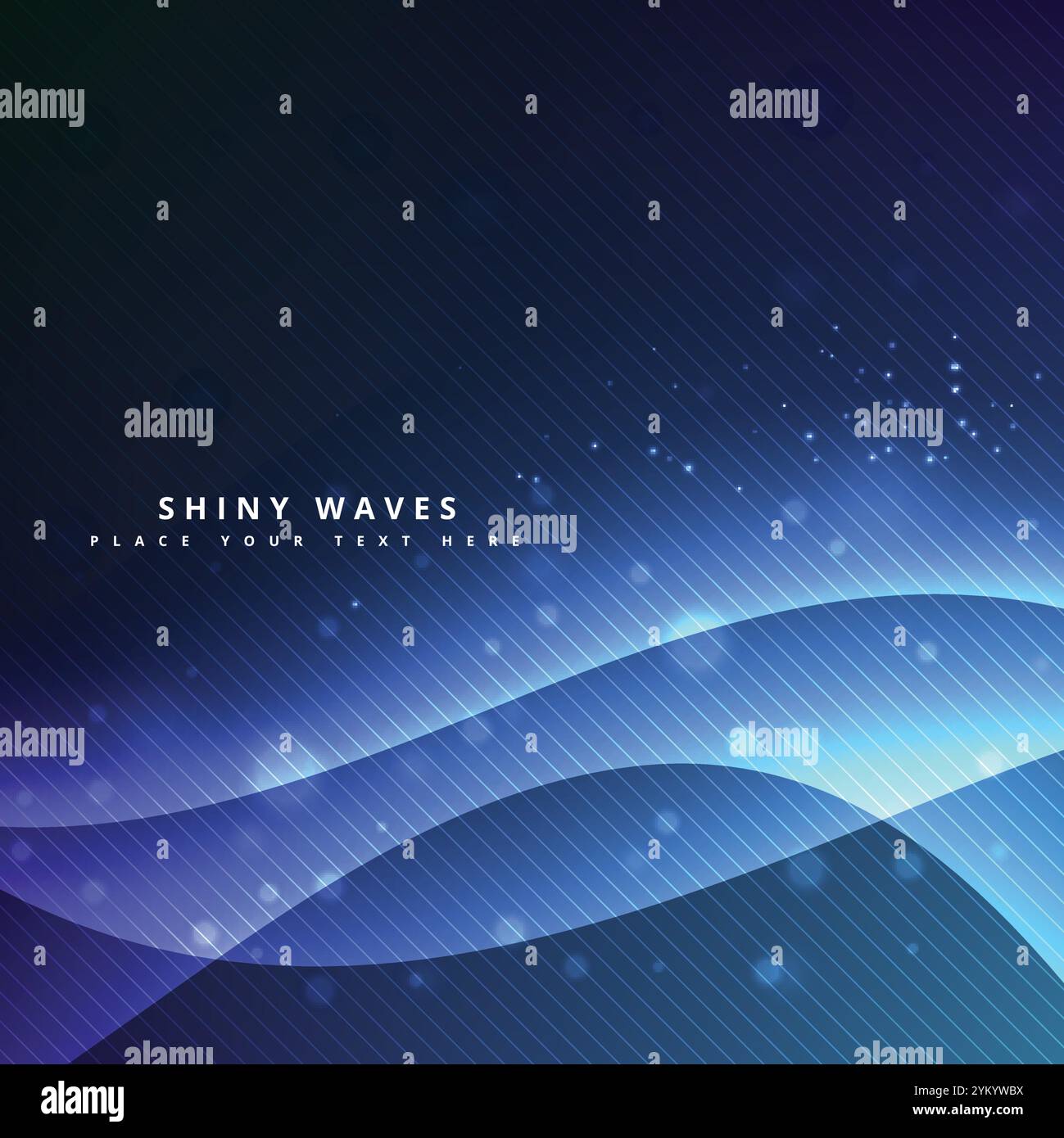 Clean blue shiny waves vector Stock Vector Image & Art - Alamy