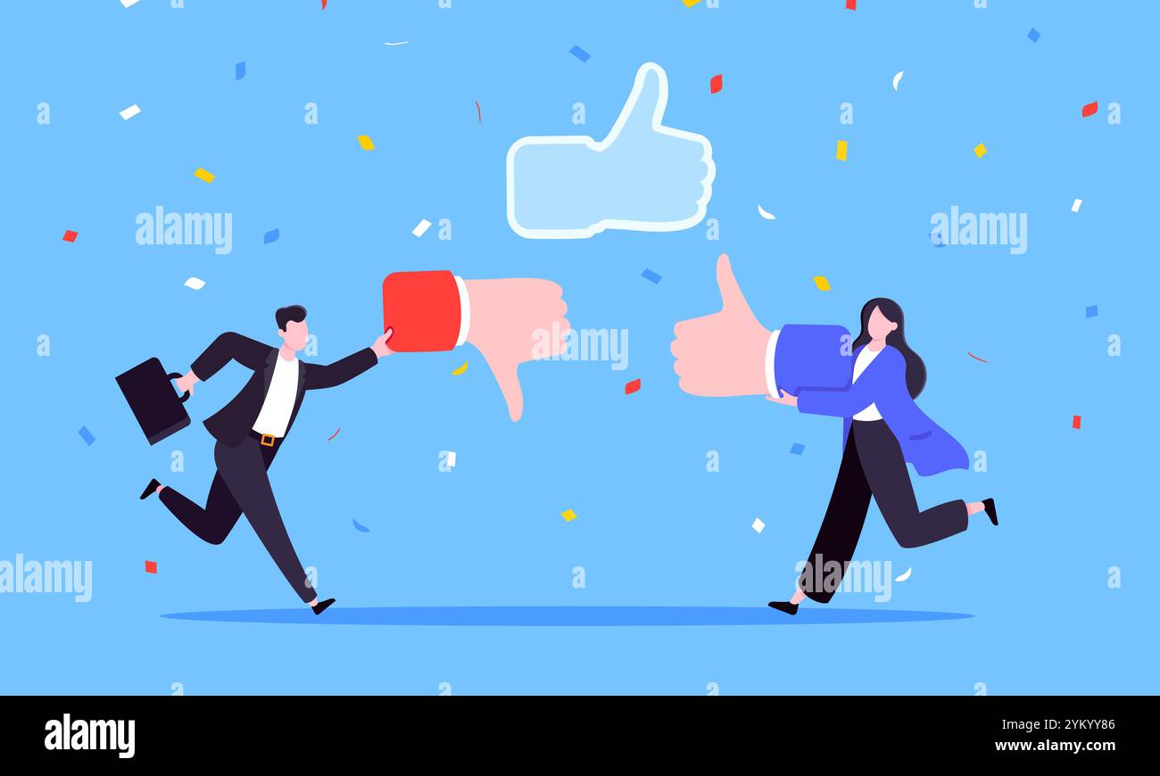 Customer feedback, employee or client satisfaction rating review Stock ...