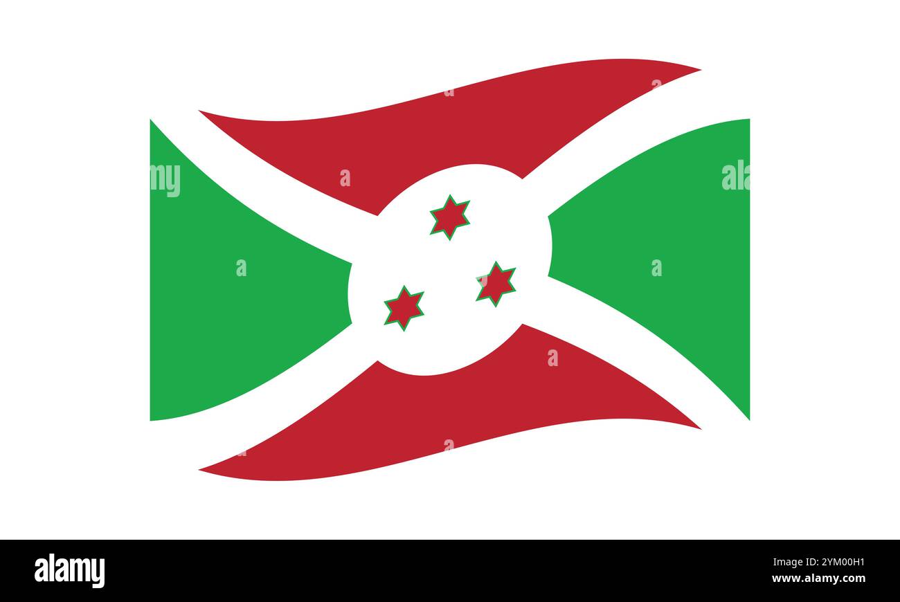 Flag of Burundi. National symbol in official colors. Template icon ...
