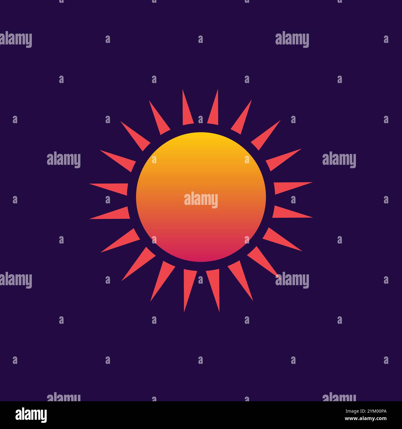 Sun Logo Design Vector Illustration Stock Vector Image And Art Alamy